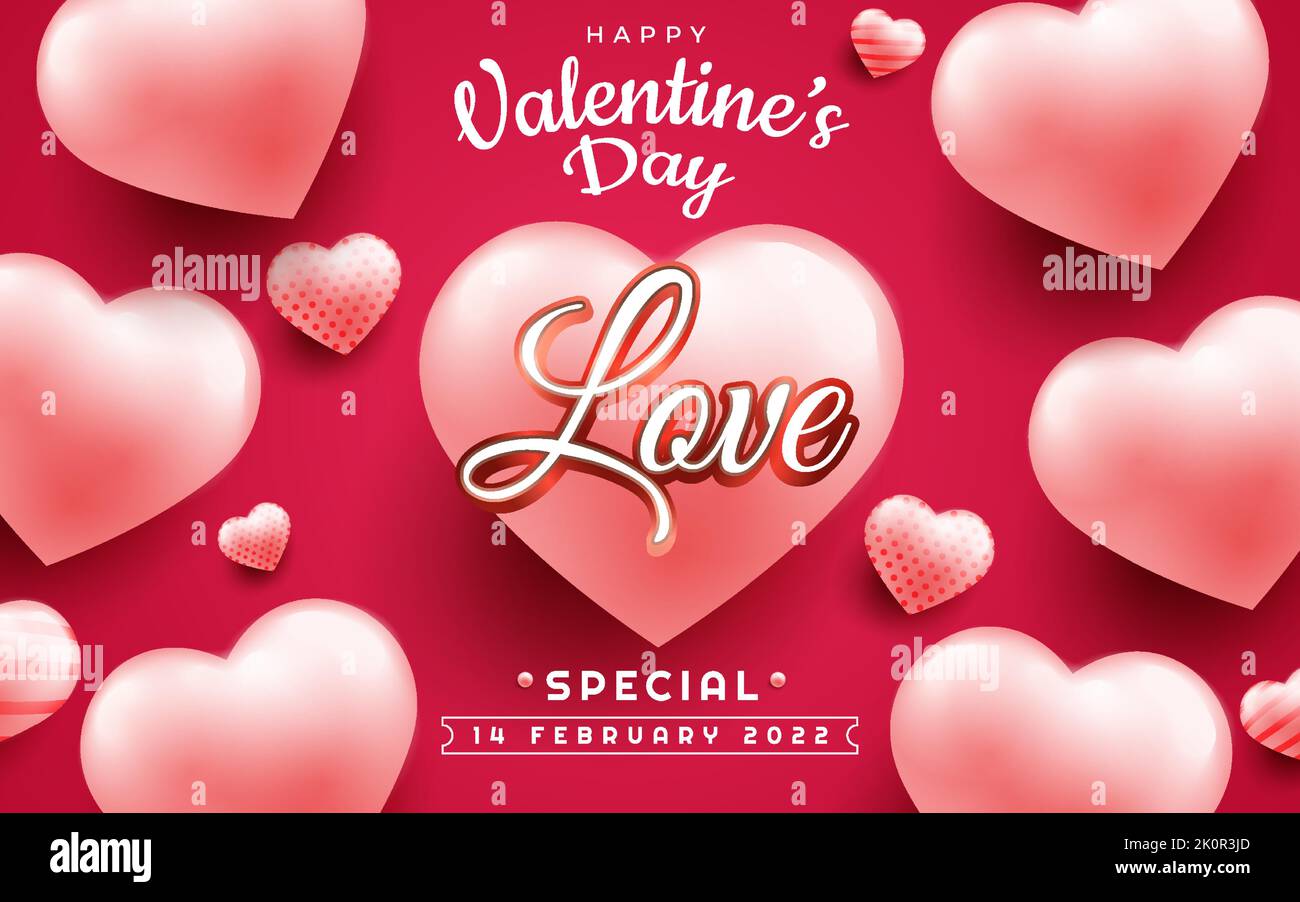 The Valentine's day greeting card design idea Stock Vector Image & Art ...
