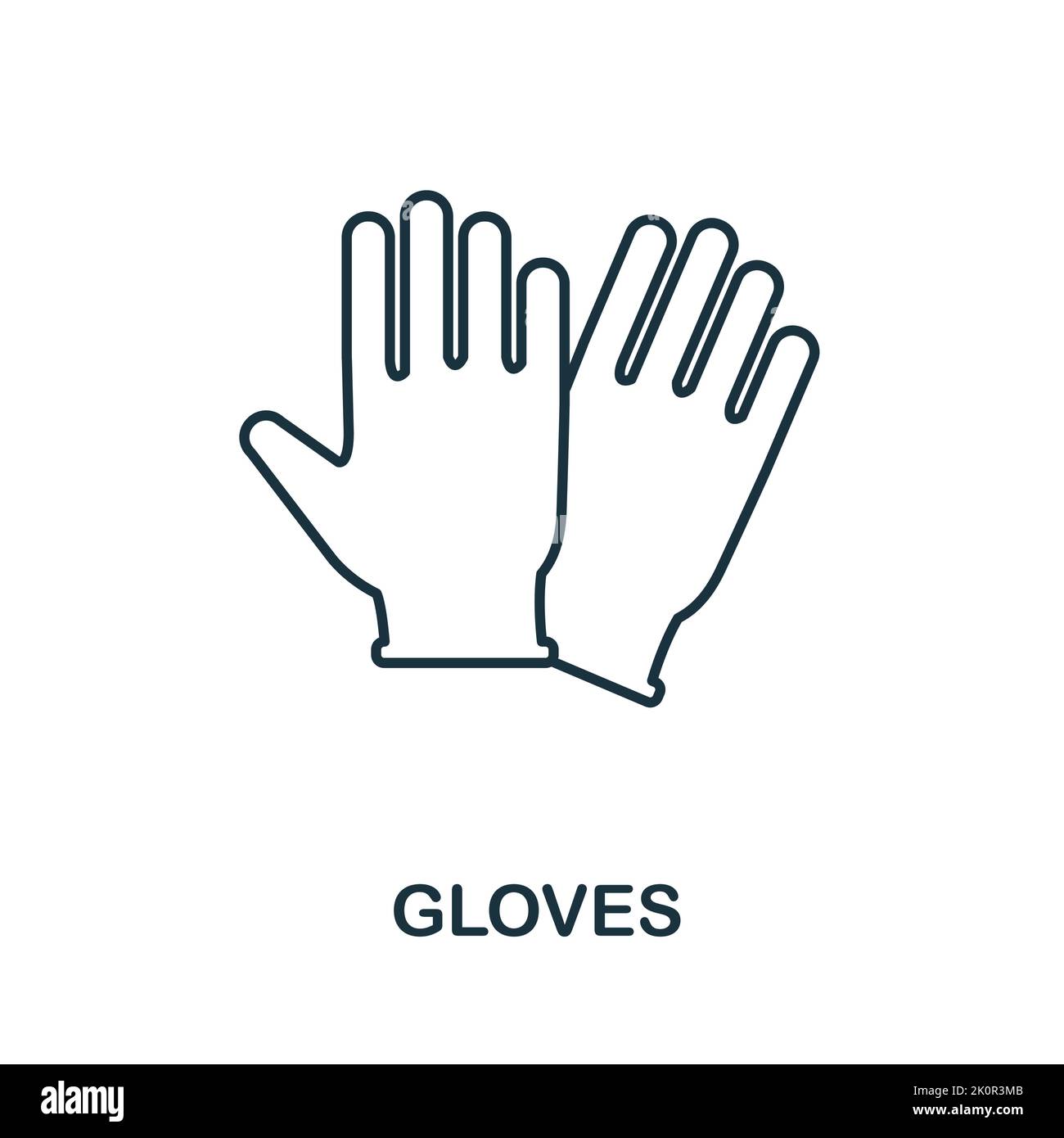 Gloves icon. Simple element from medical services collection. Filled ...