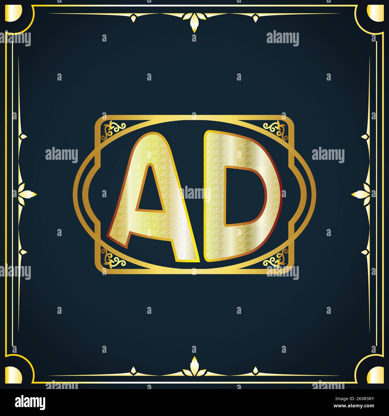 Golden gold ad letter Stock Vector Images - Alamy