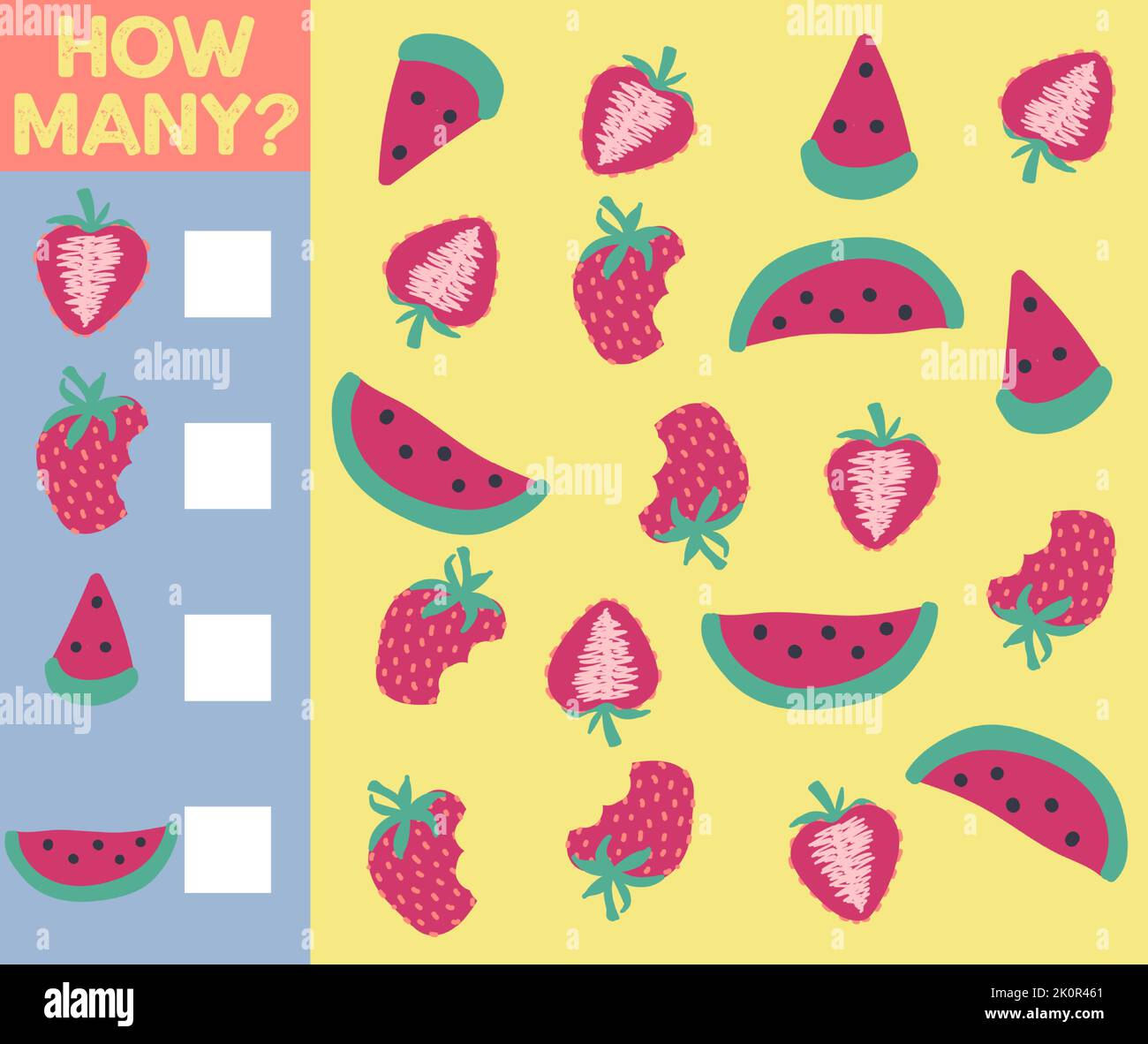 How many are they game. Counting fruit for preschool. Count the fruits ...