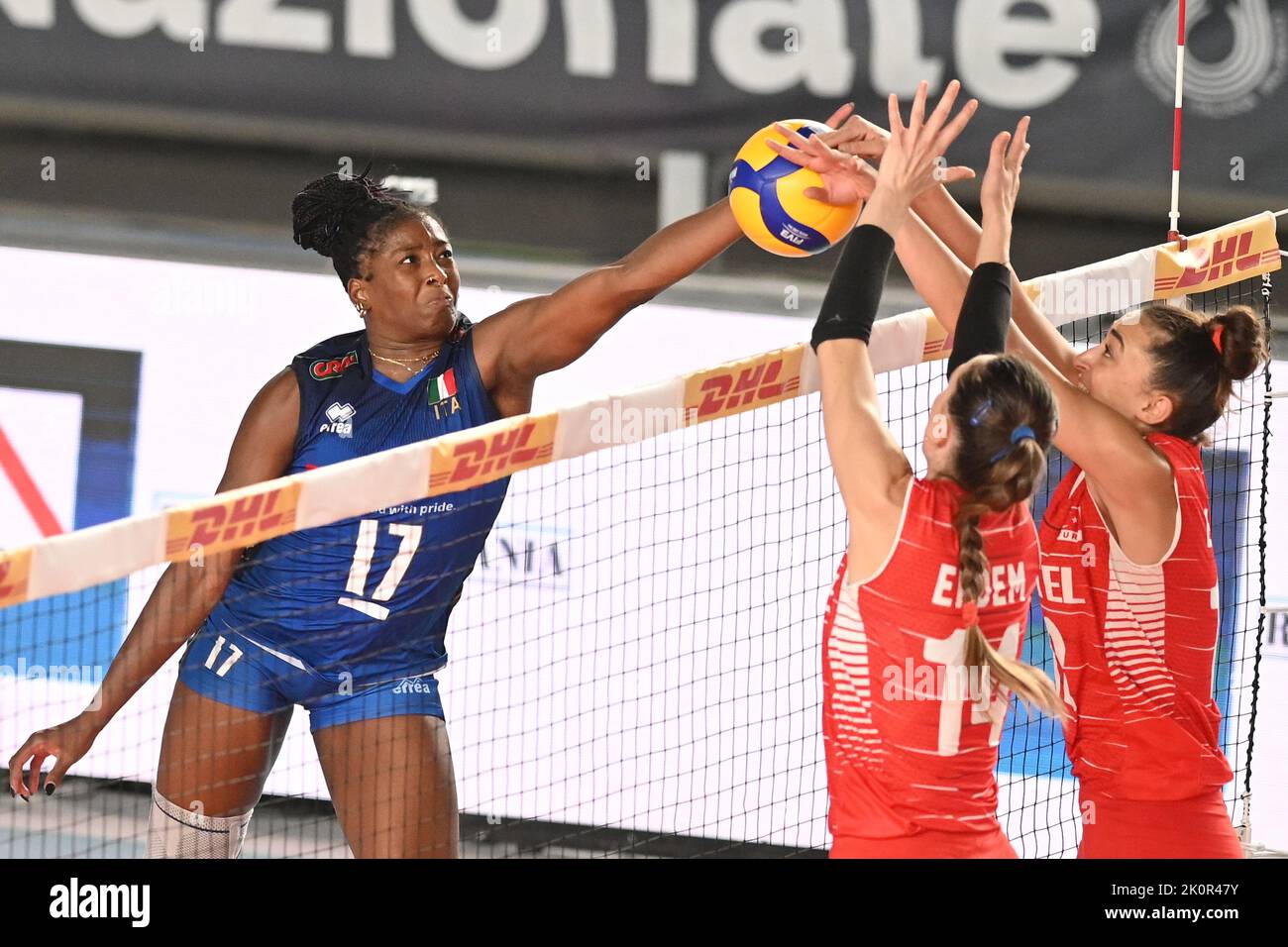 Naples, Italy. 12th Sep, 2022. Sylla Myriam Fatime and Eda Erdem Dundar ...