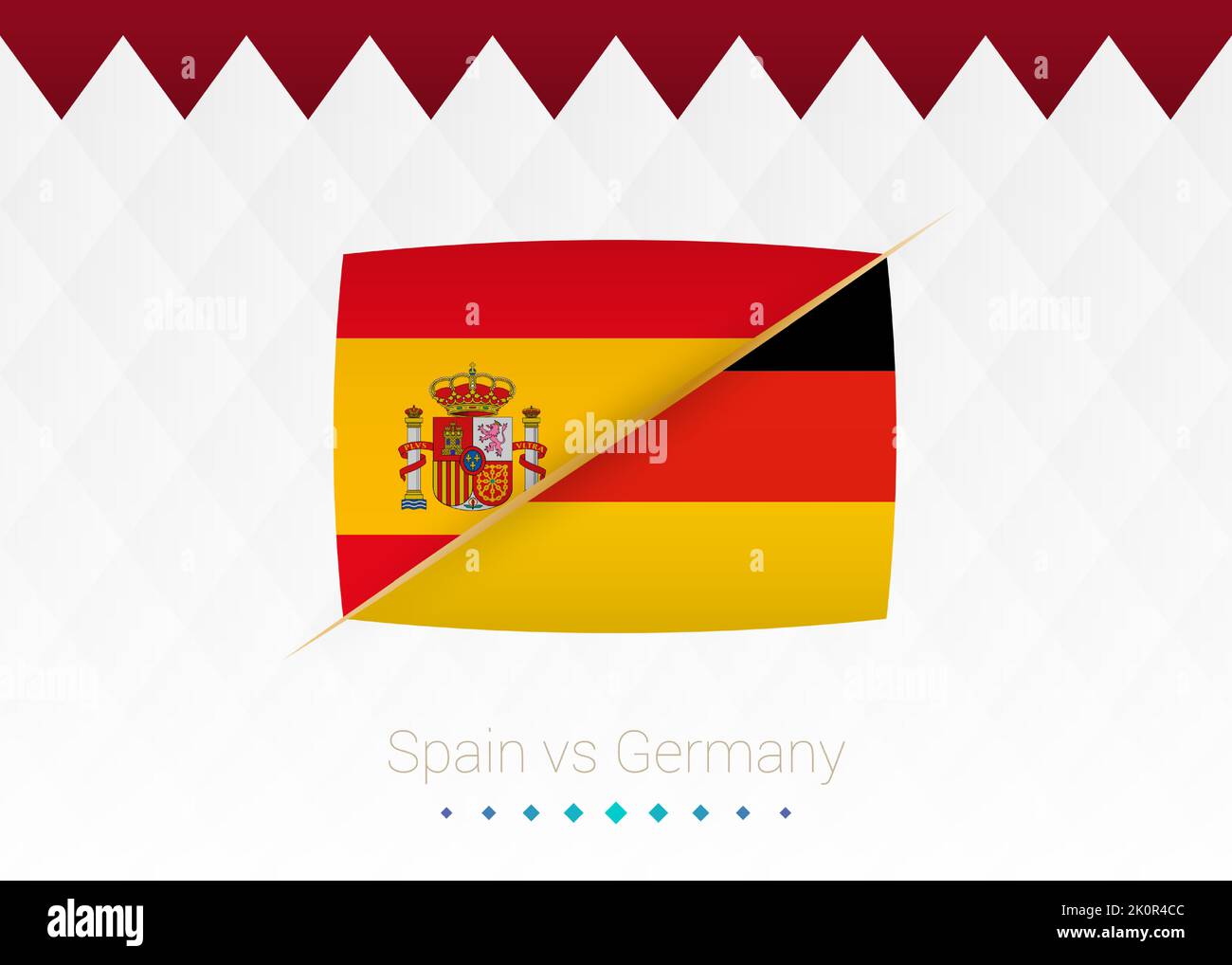 National football team Spain vs Germany. Soccer 2022 match versus icon ...