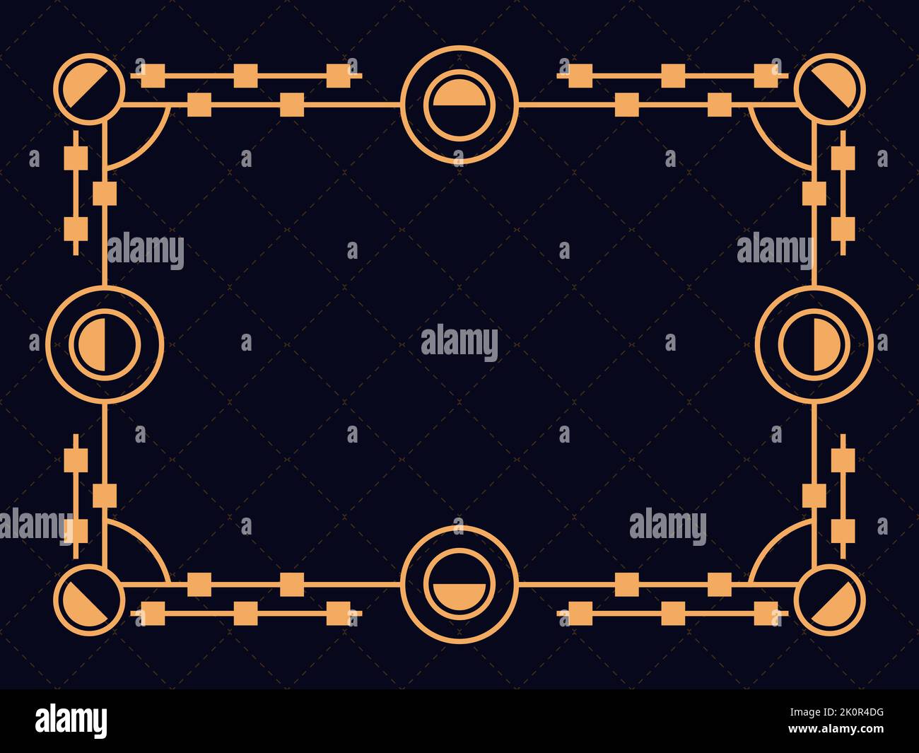 Art deco frame. Vintage linear border. Design a template for ...