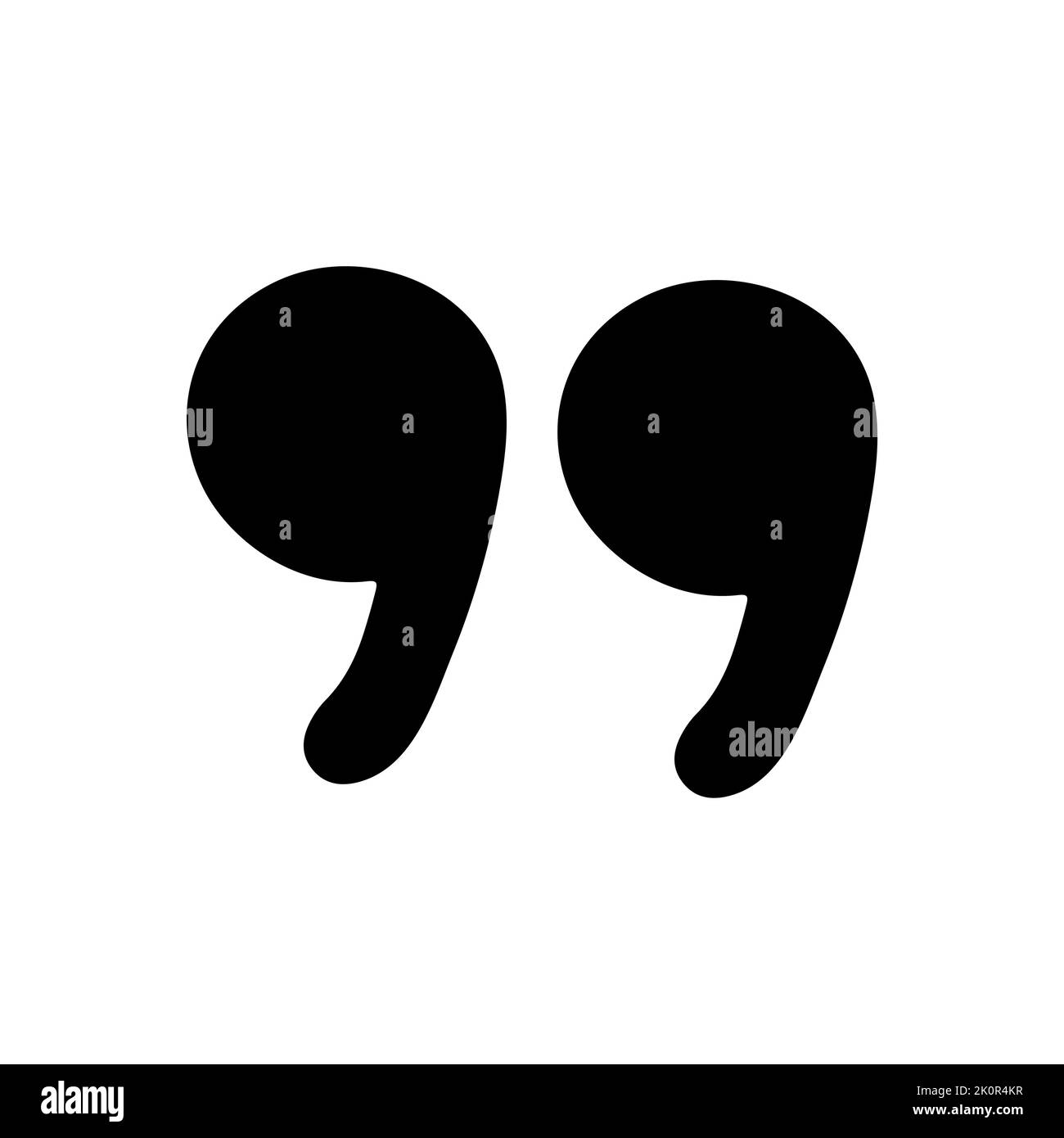 Hand drawn quote icon. Silhouette quote for text and citation phrases ...