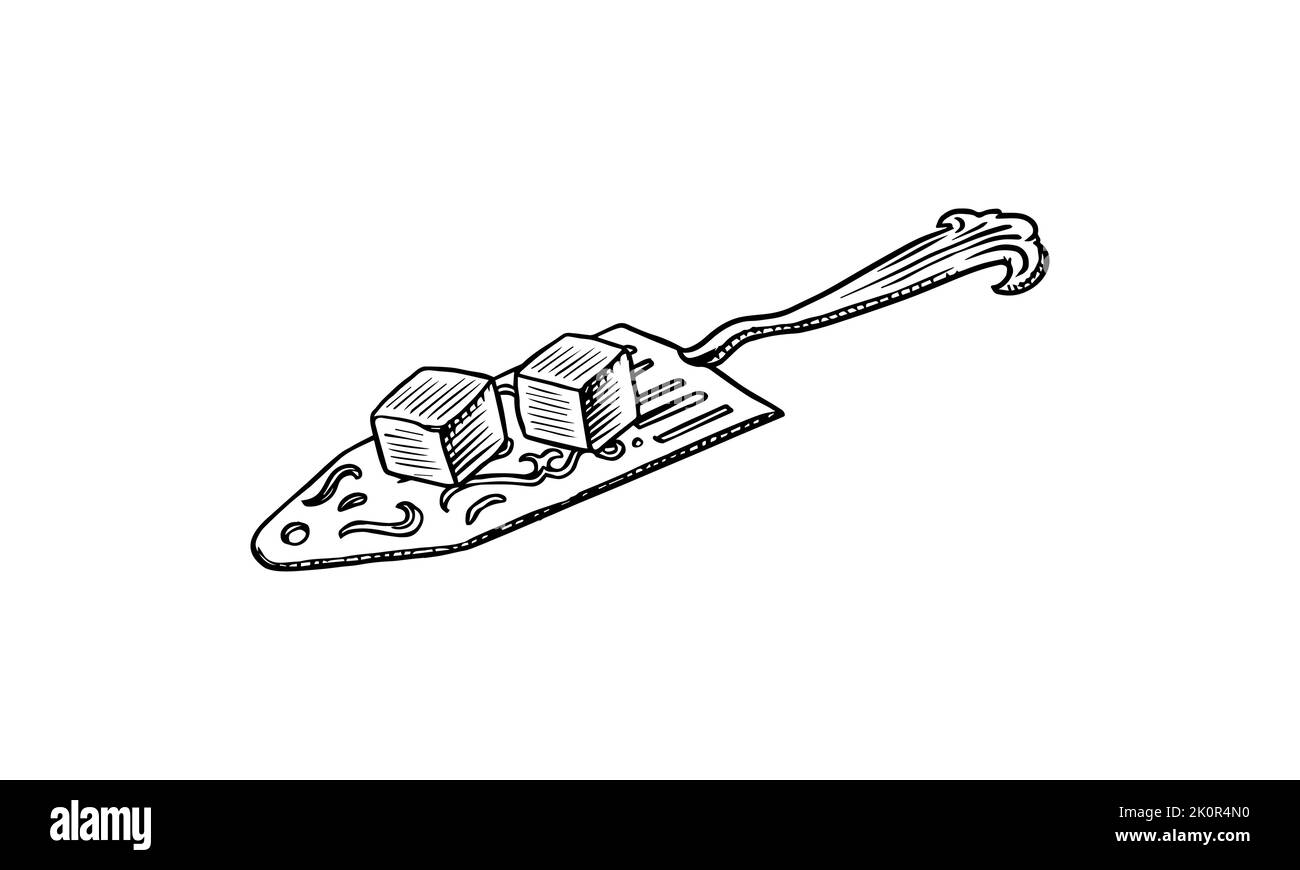 Spoons drawing Black and White Stock Photos & Images - Alamy