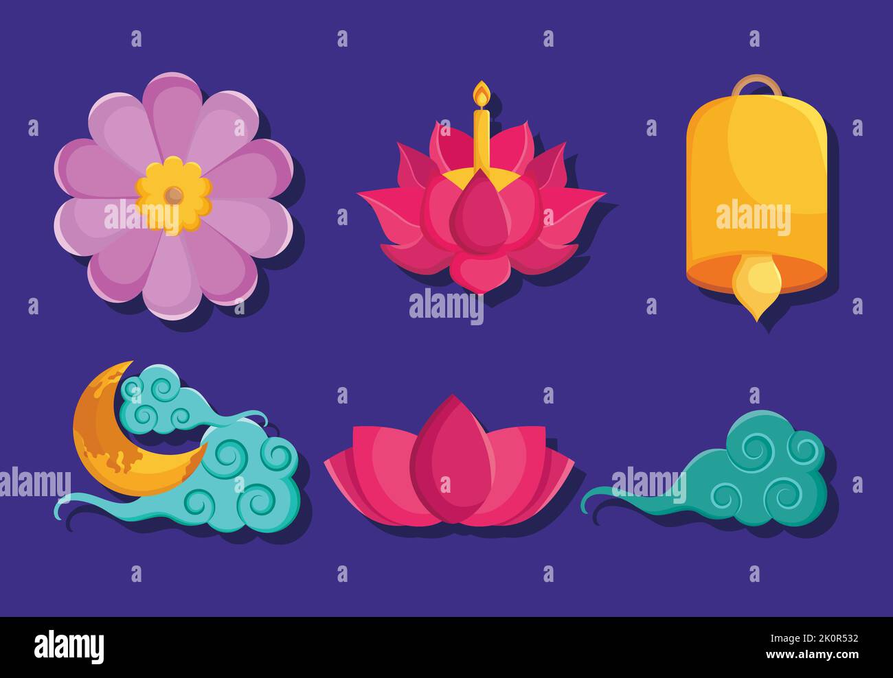 loy krathong icon set Stock Vector Image & Art - Alamy
