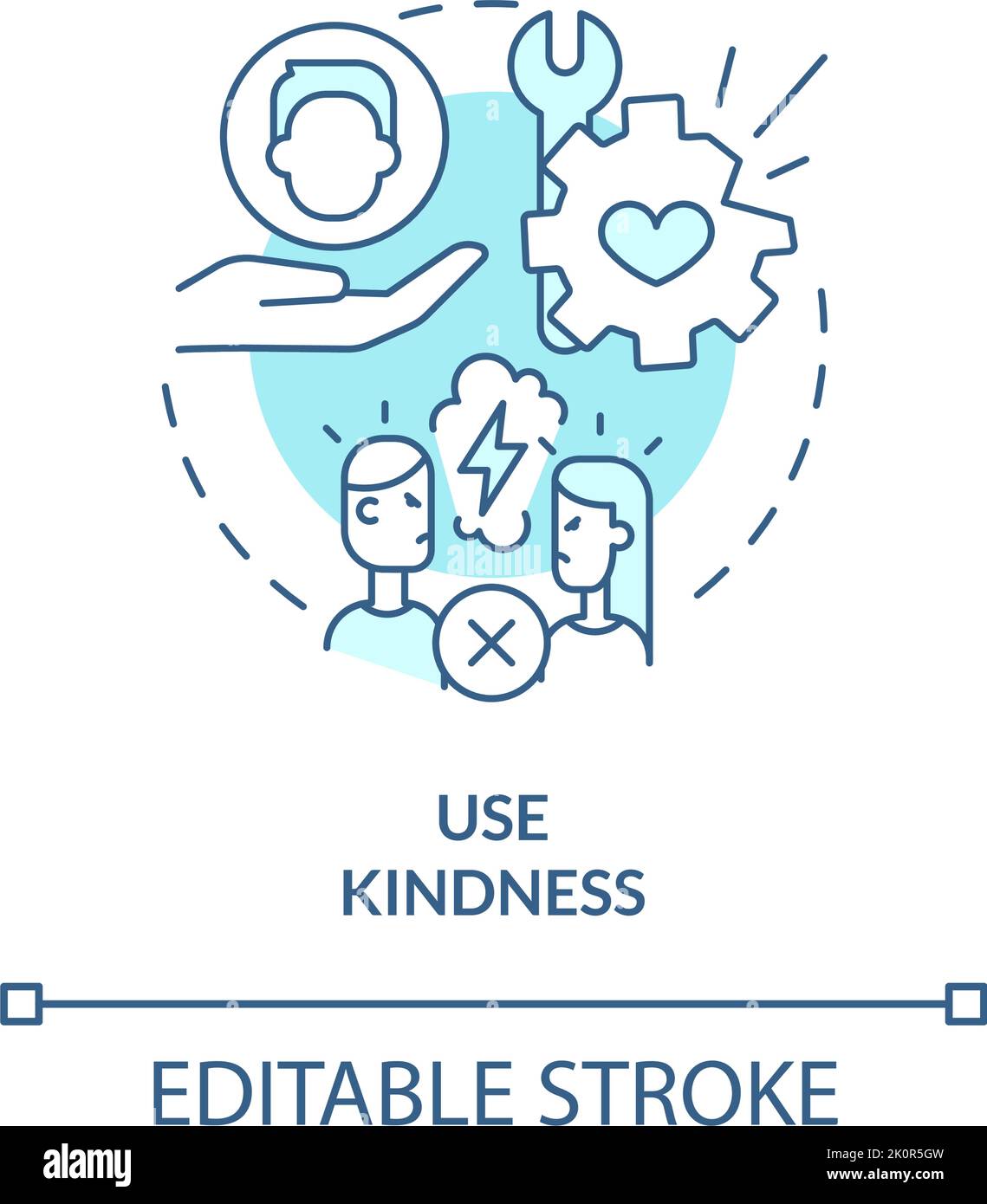 Use kindness turquoise concept icon Stock Vector Image & Art - Alamy