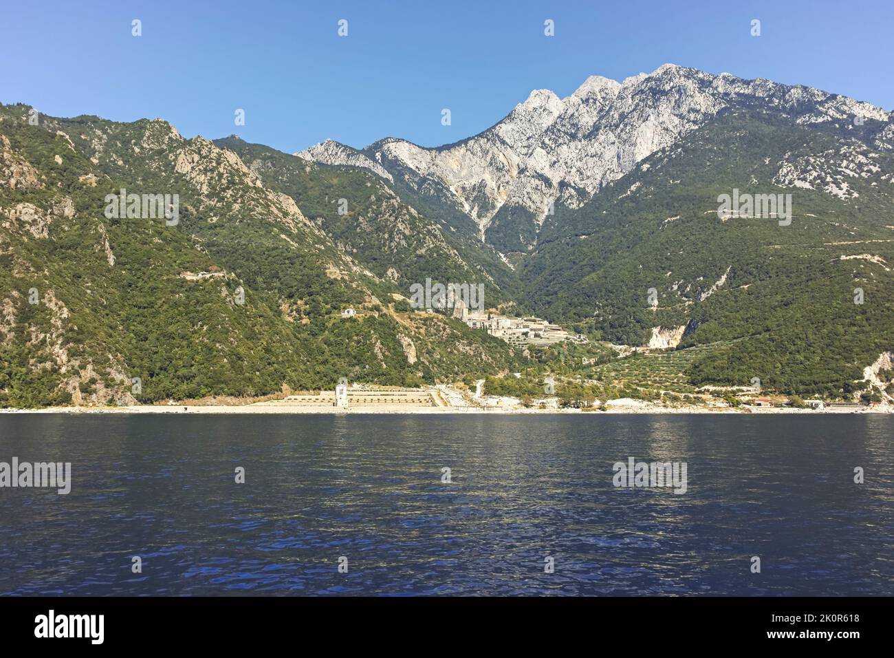 Amazing panorama of Mount Athos in Autonomous Monastic State of the ...