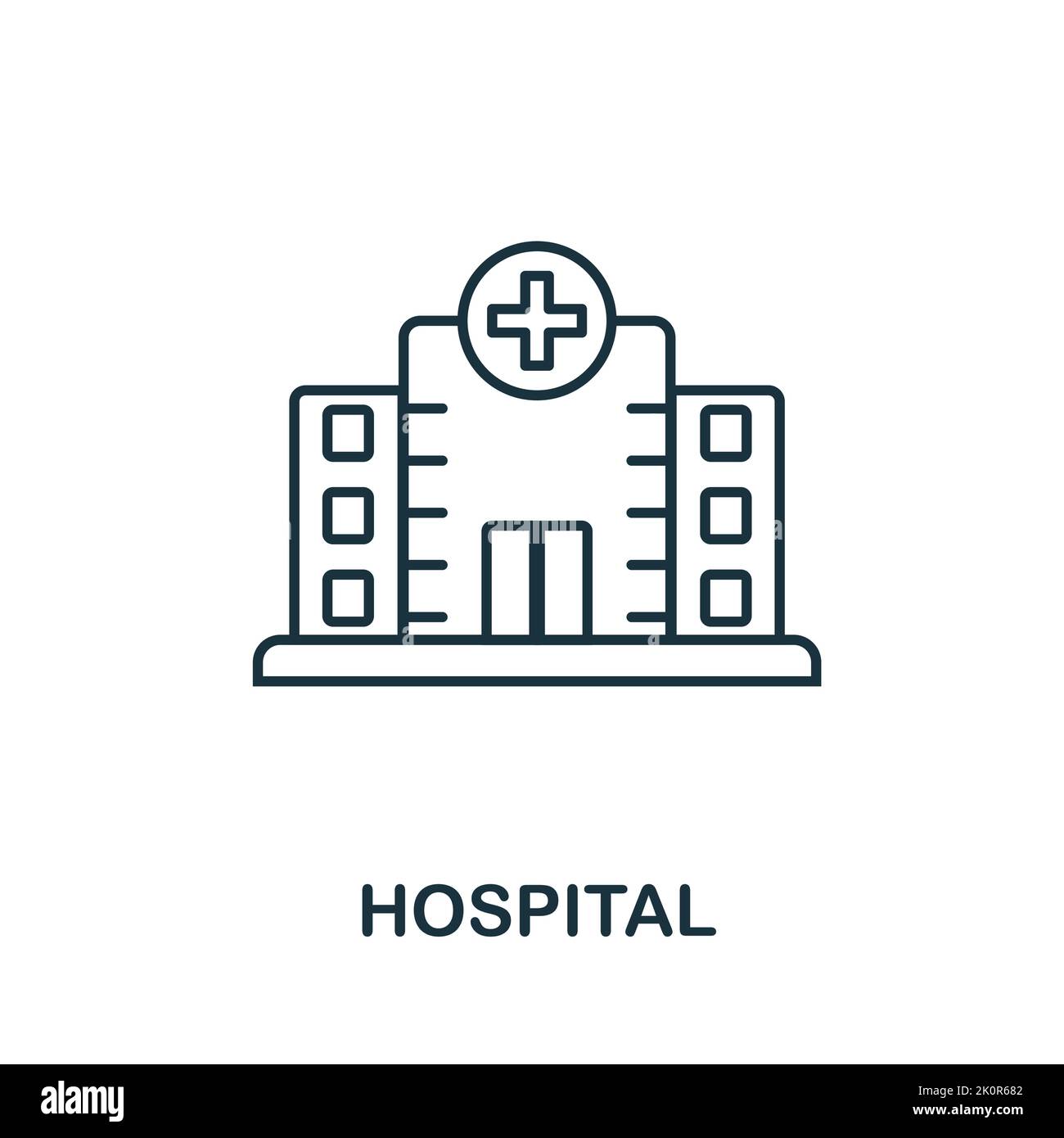 Hospital icon. Simple element from medical services collection. Filled ...