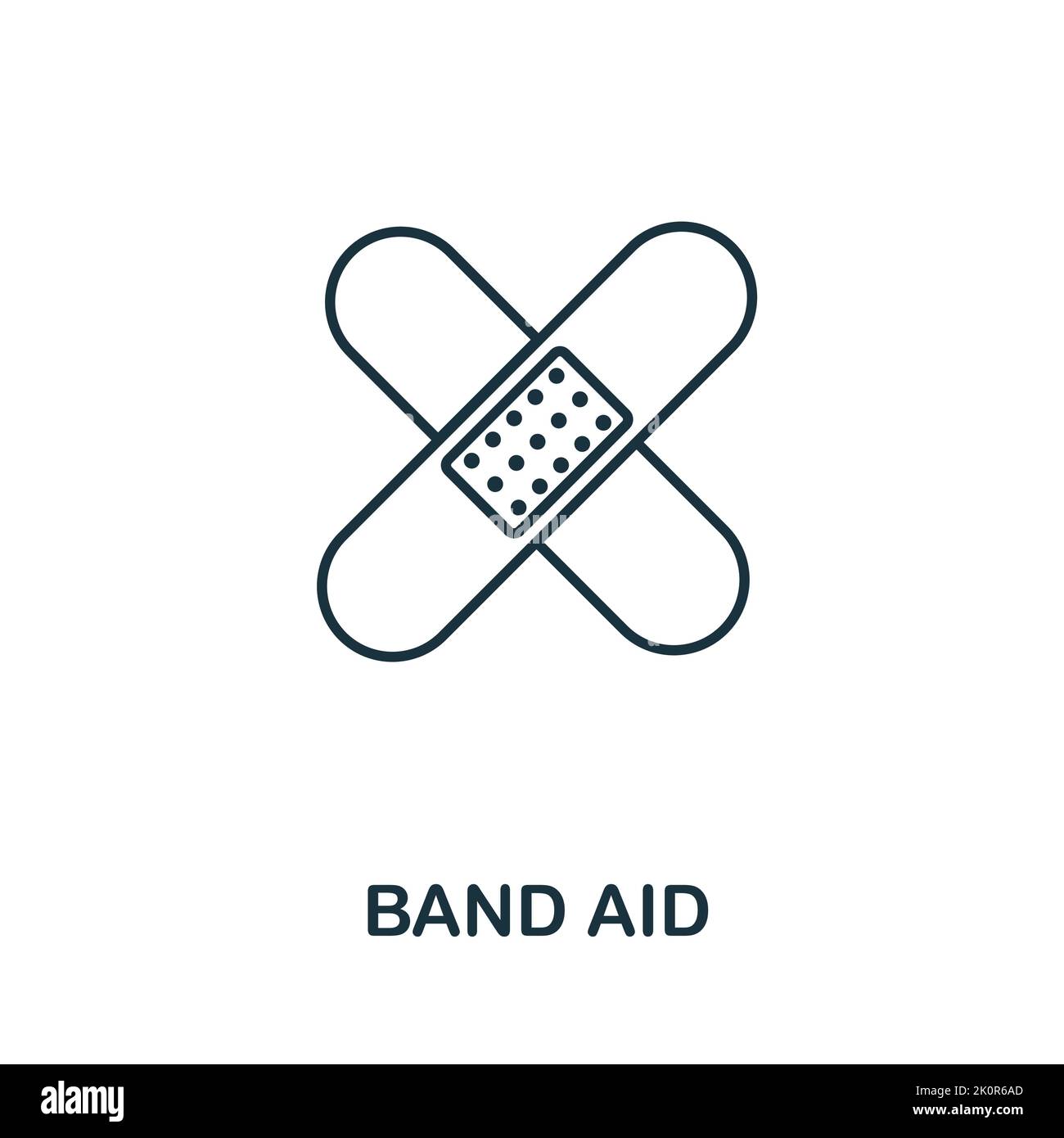 Band Aid icon. Simple element from medical services collection. Filled ...