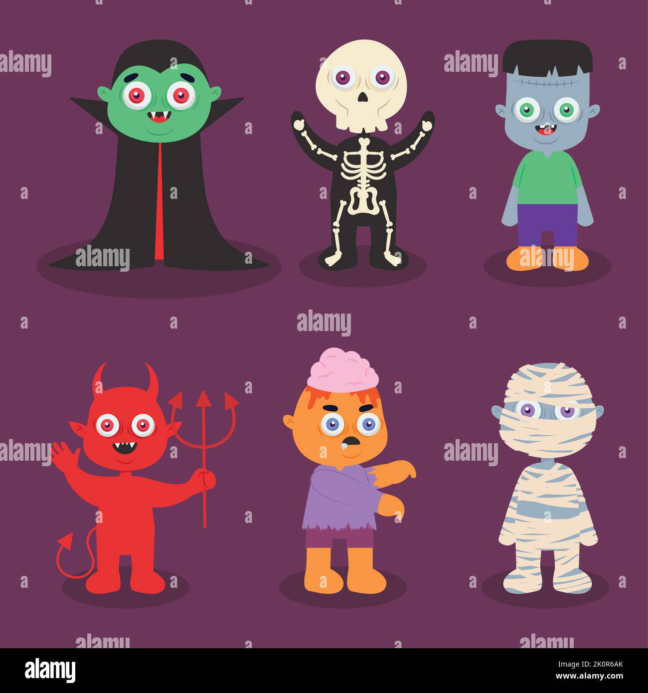 halloween characters set Stock Vector Image & Art - Alamy