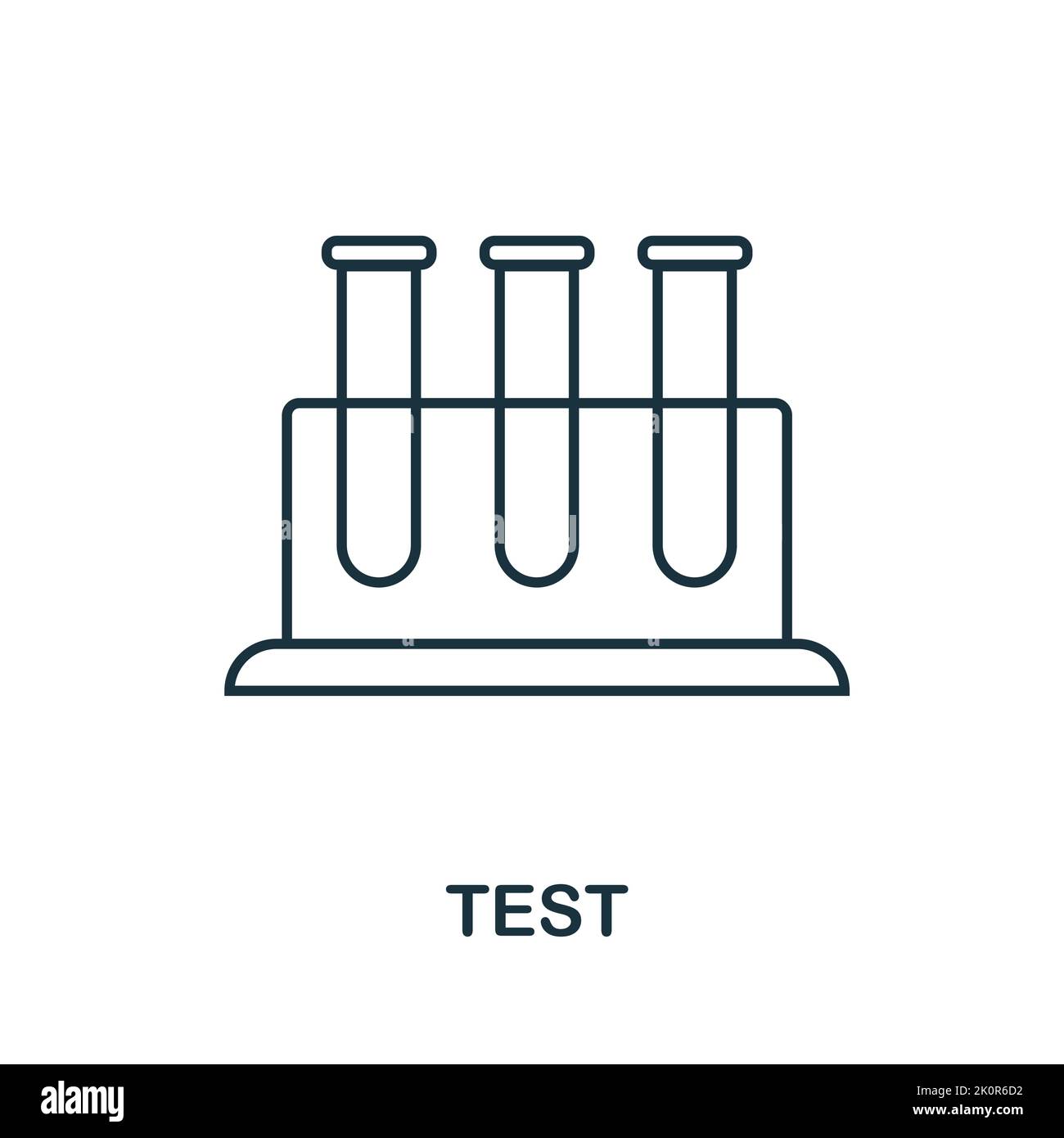 Test icon. Simple element from medical services collection. Filled ...