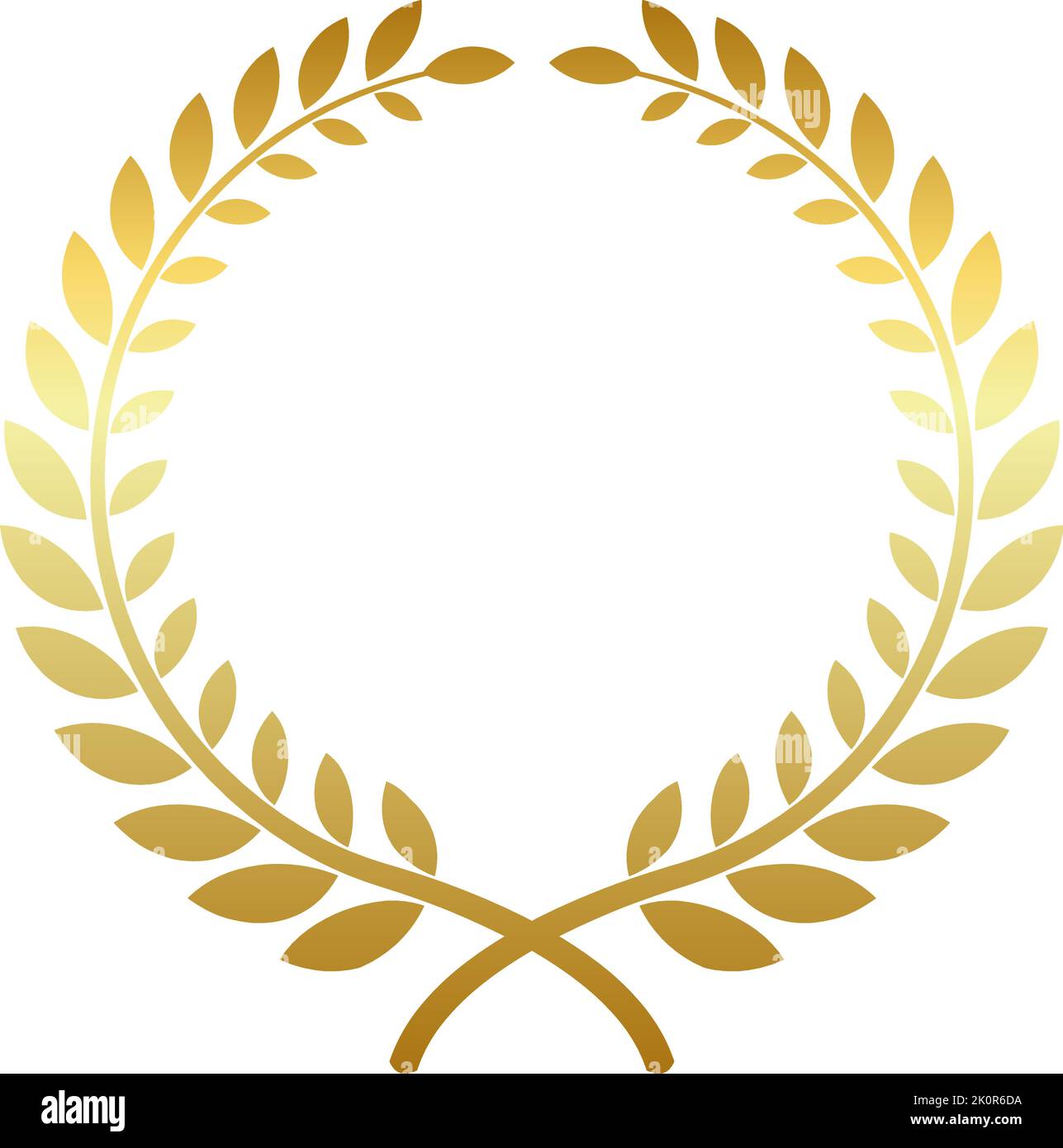Golden award decorative frame. Laurel leaf branches Stock Vector Image ...