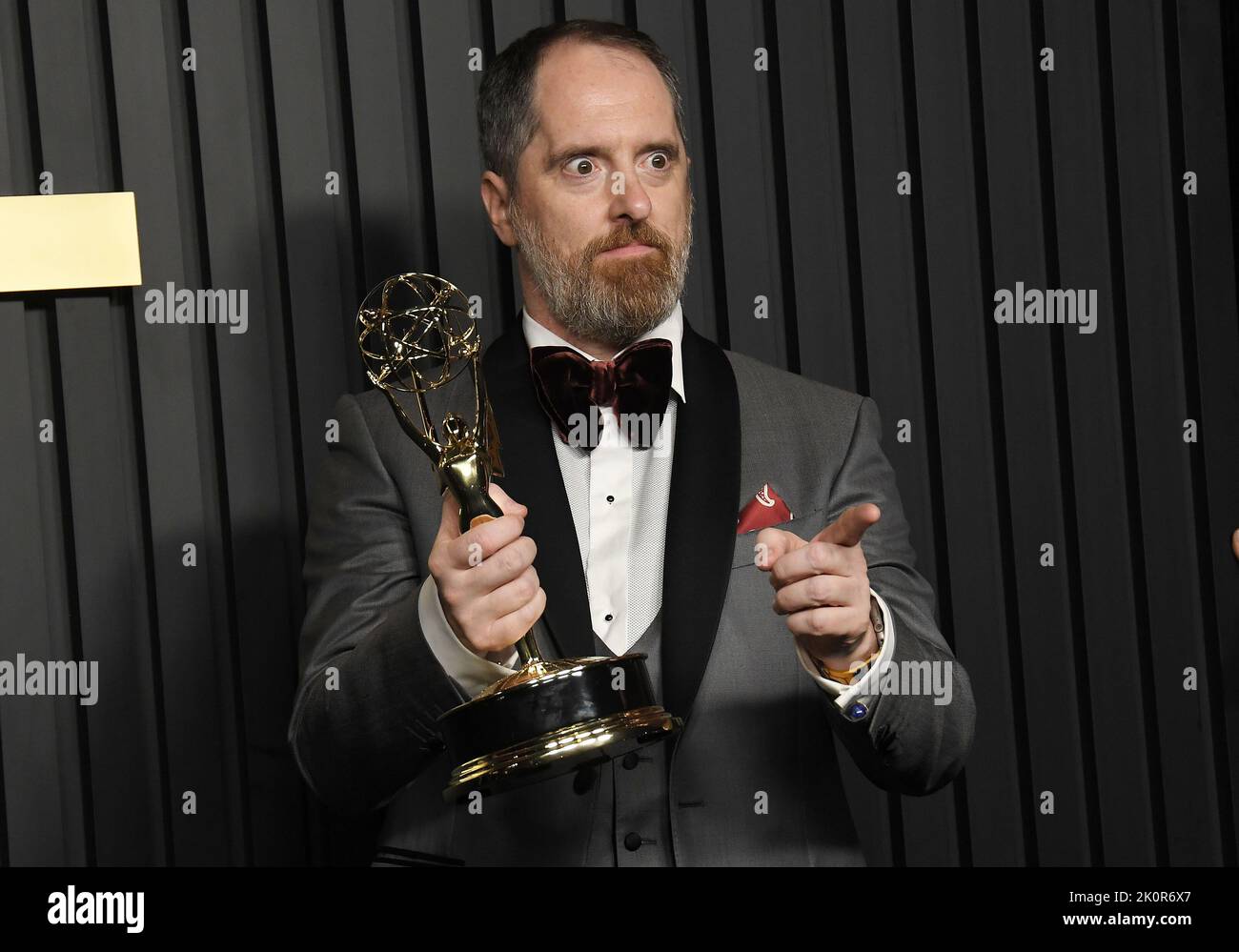 Los Angeles, CA, September 12, 2022. Brendan Hunt arrives at the Apple ...