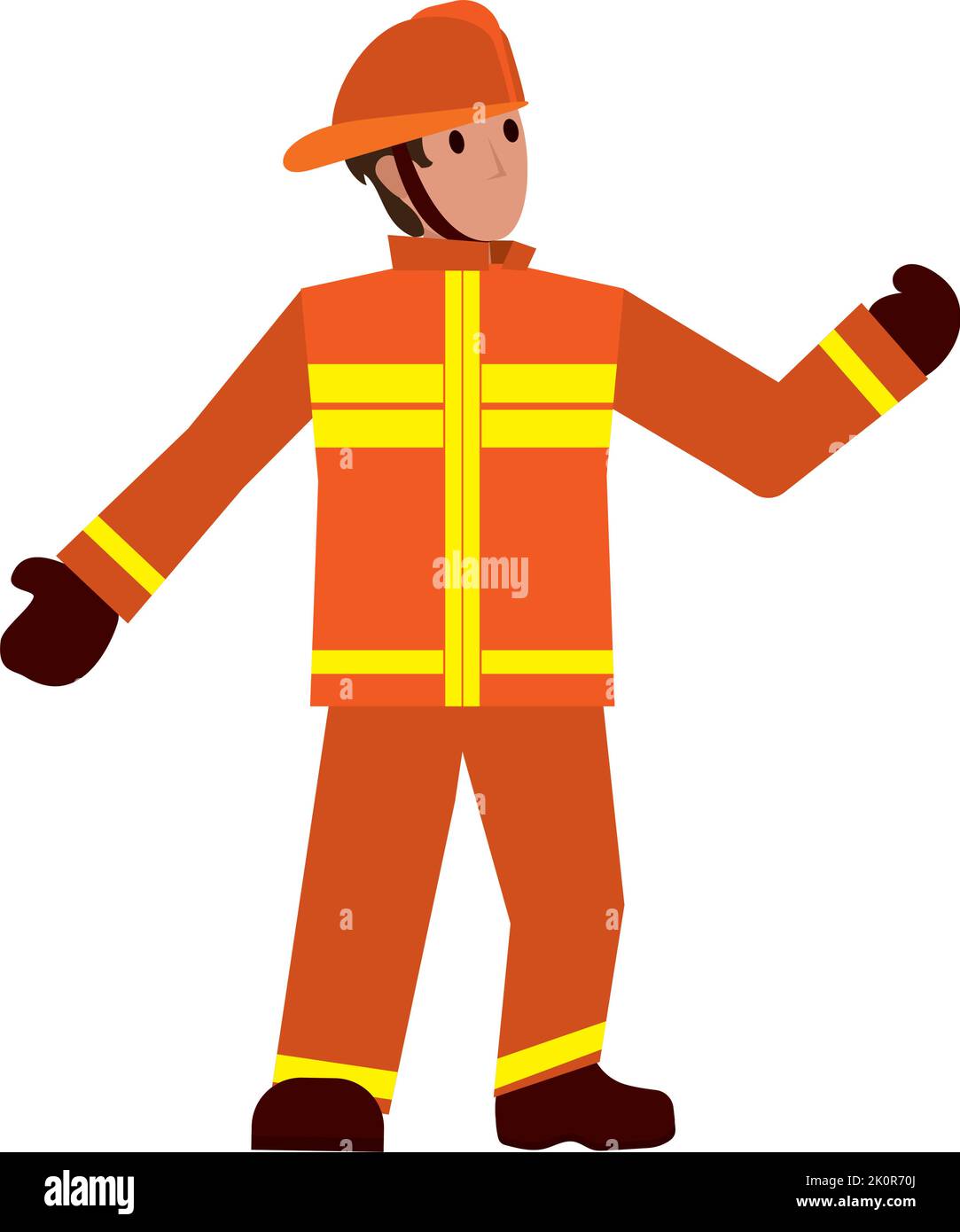 cartoon fireman standing Stock Vector Image & Art - Alamy