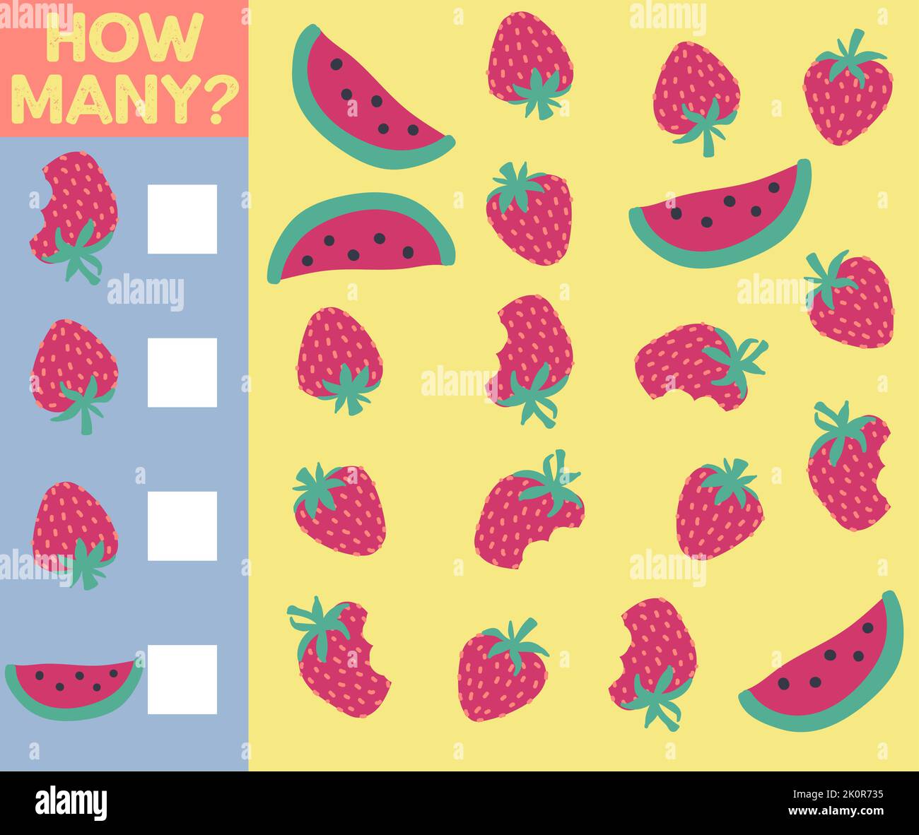 How many are they game. Counting fruit for preschool. Count the fruits ...