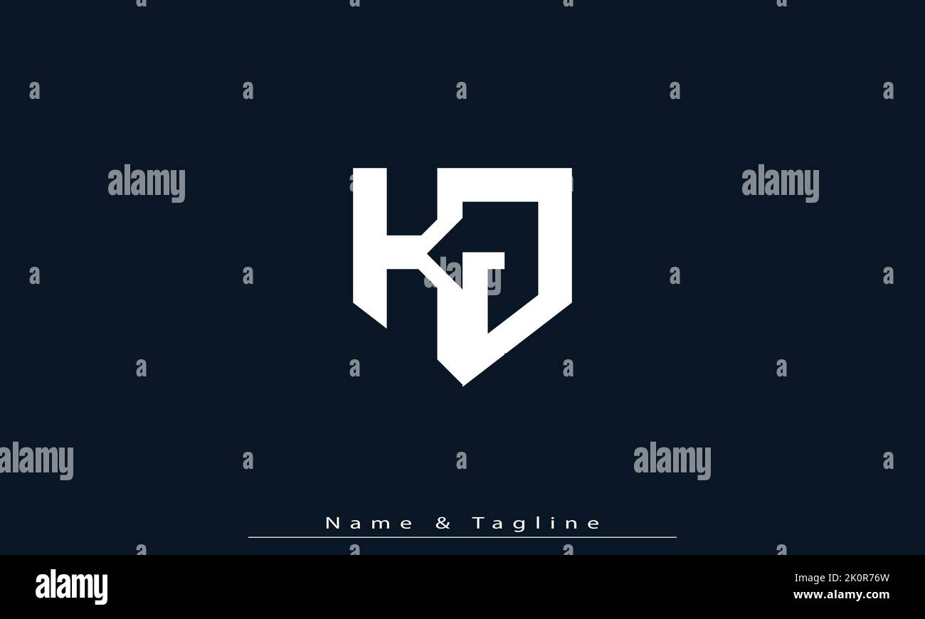 Alphabet letters Initials Monogram logo KJ , JK Stock Vector Image ...