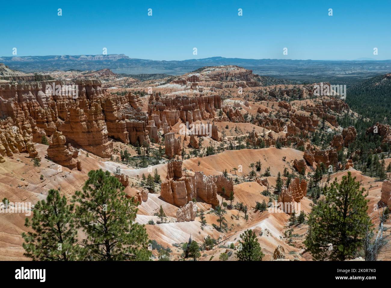 Scenic view to Bryce Canyon rocks in midday sun Stock Photo - Alamy