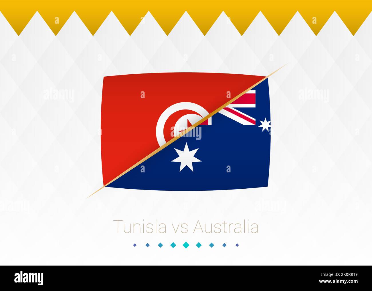 National football team Tunisia vs Australia. Soccer 2022 match versus ...