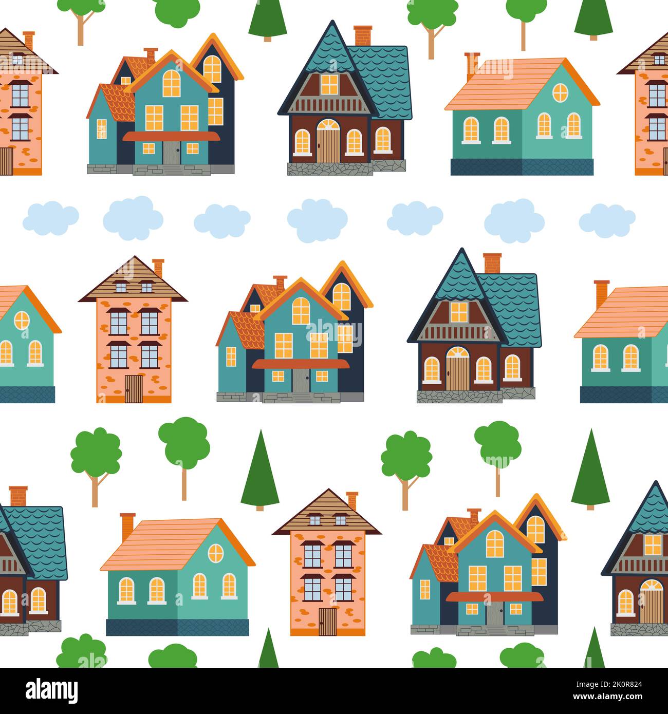 Drawing map house school Stock Vector Images - Alamy