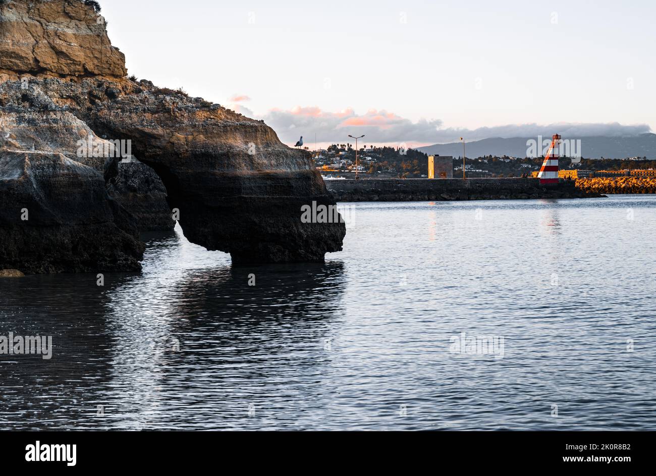 A landscape of the Port of Murmansk under a clear blue sky Stock Photo ...