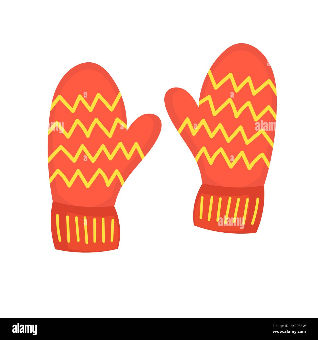 Children pair mittens winter clothes icon and child glove isolated ...