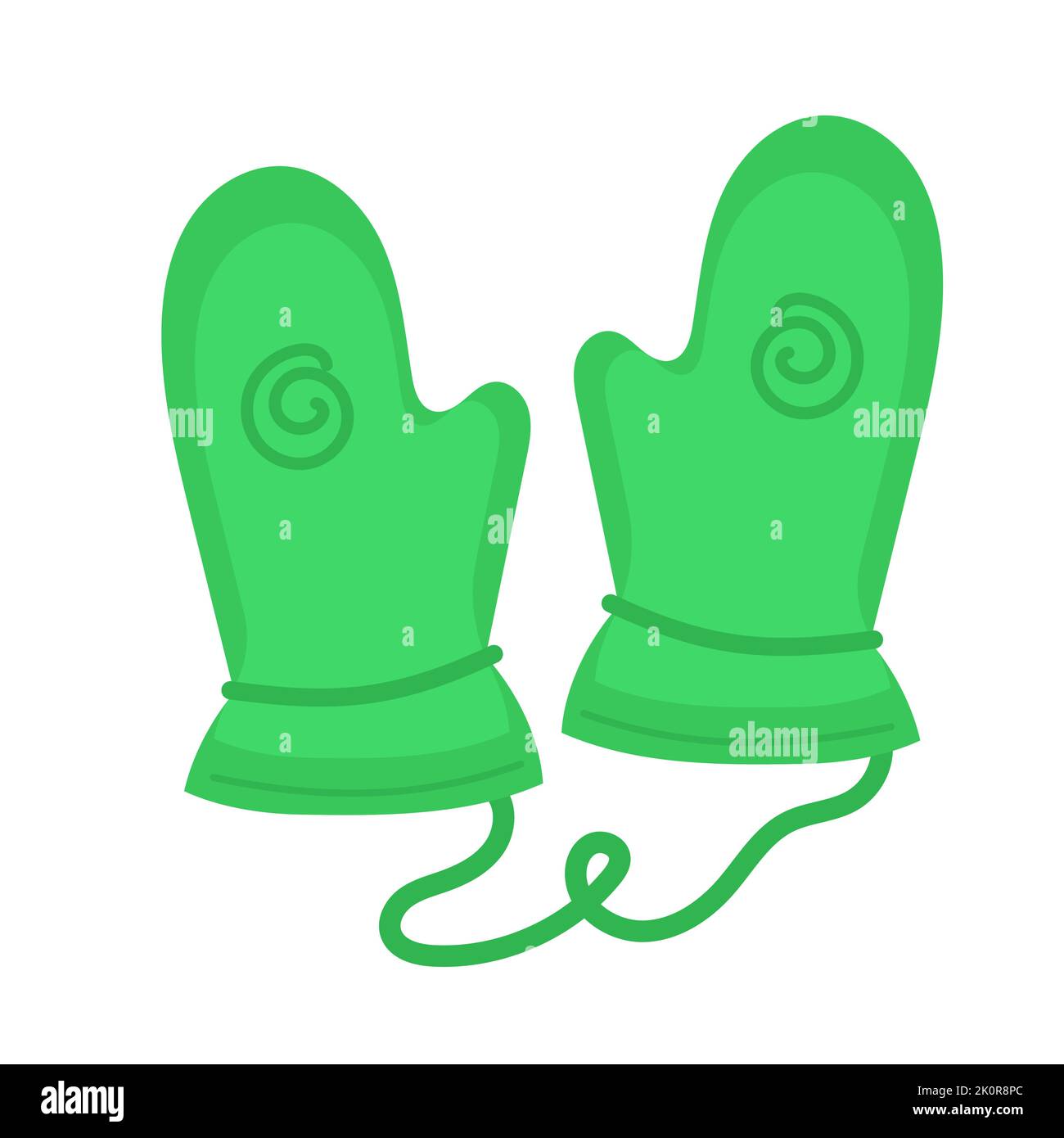 Children pair mittens winter clothes icon and child glove isolated ...