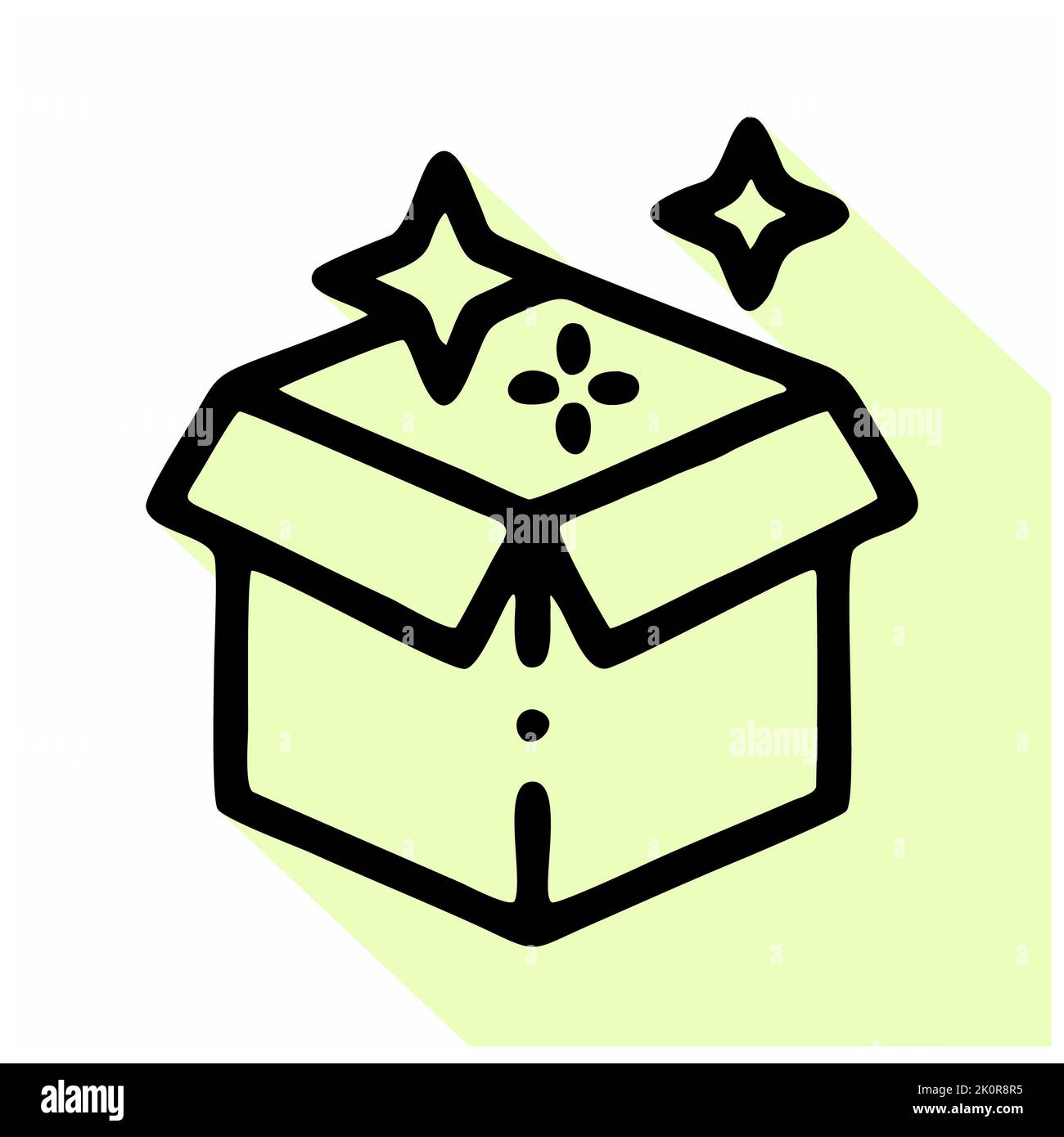 magic box icon isolated on white background from magic collection ...