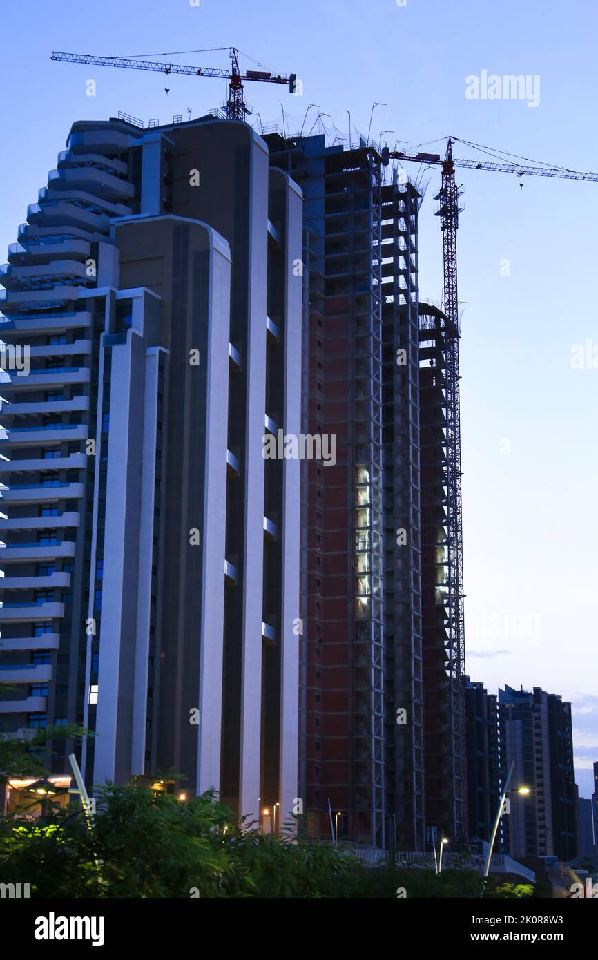 Benidorm, Alicante, Spain- September 11, 2022: Modern architecture ...