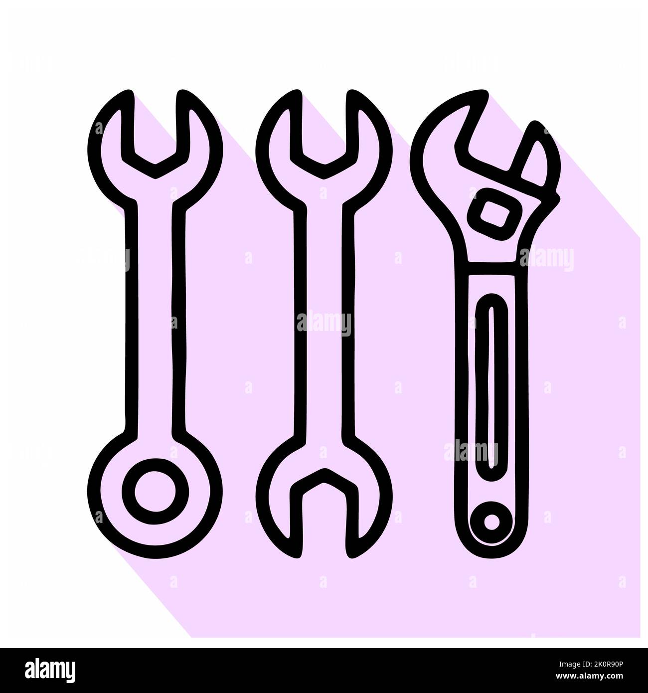 wrench tool icon isolated on white background from labour day ...