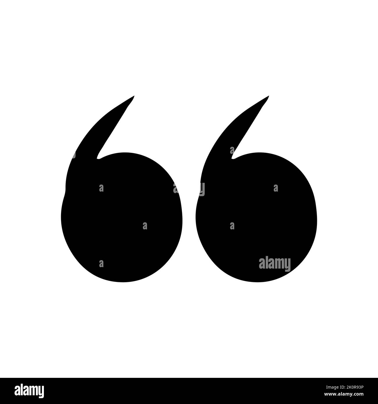 Hand drawn quote icon. Silhouette quote for text and citation phrases ...