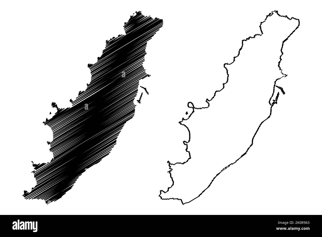 Awashima island (Japan, East Asia, Japanese archipelago) map vector ...