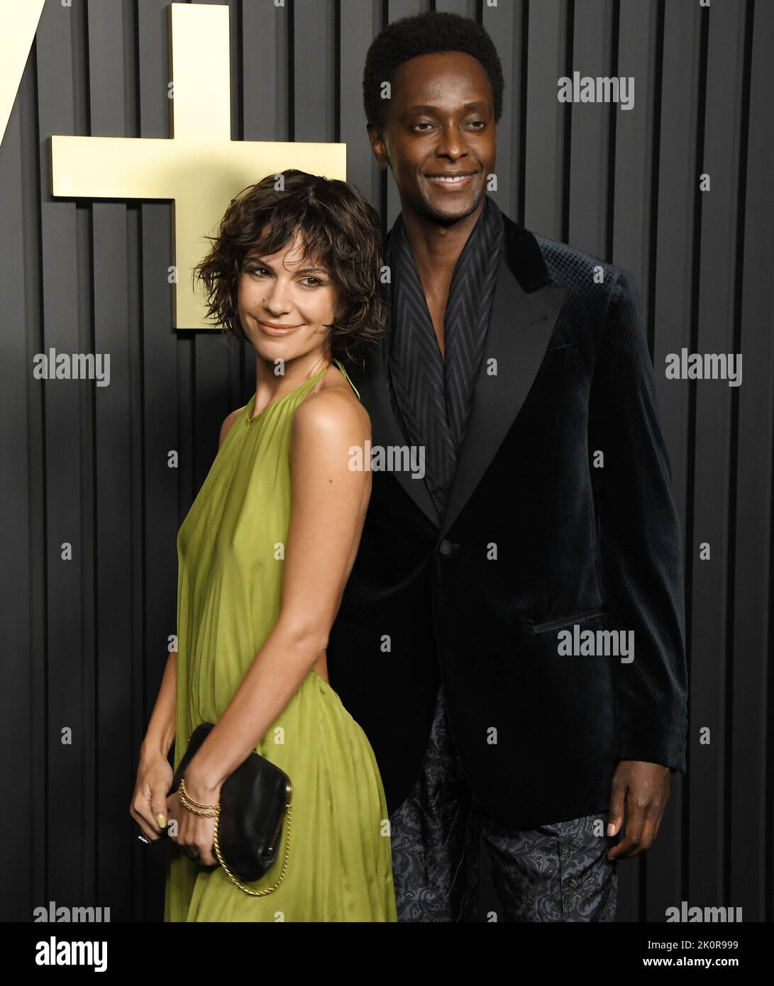 (L-R) Adriana Gathegi and Edi Gathegi arrives at the Apple TV+ ...