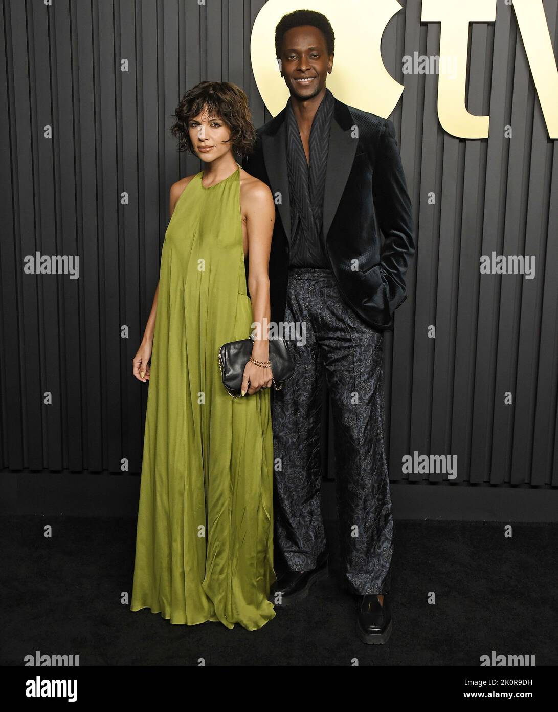 (L-R) Adriana Gathegi and Edi Gathegi arrives at the Apple TV+ ...