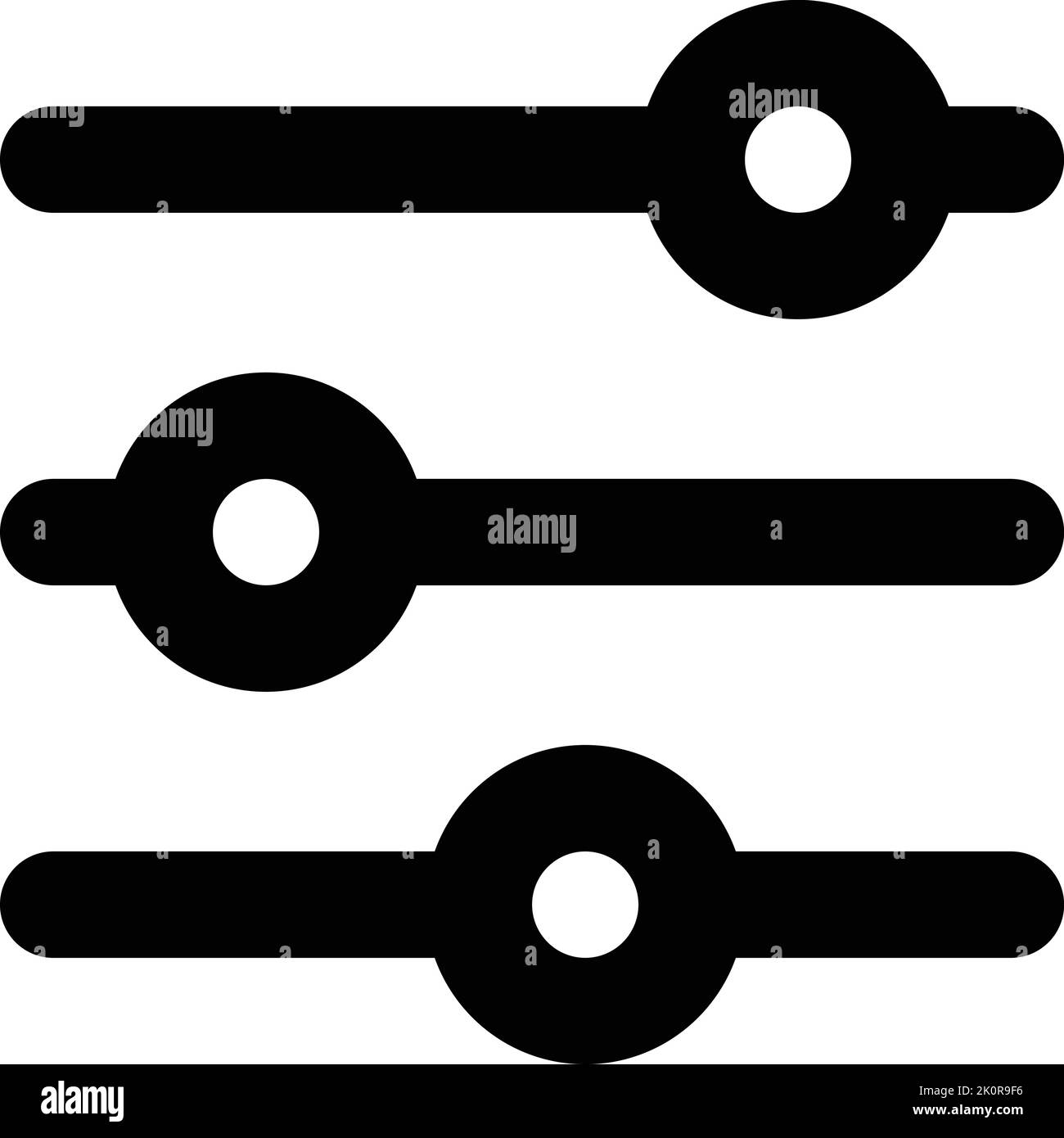 A design of black tuning lines with circles on them lined horizontally ...