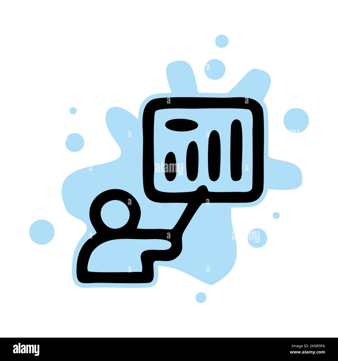 presentation icon isolated on white background from business ...