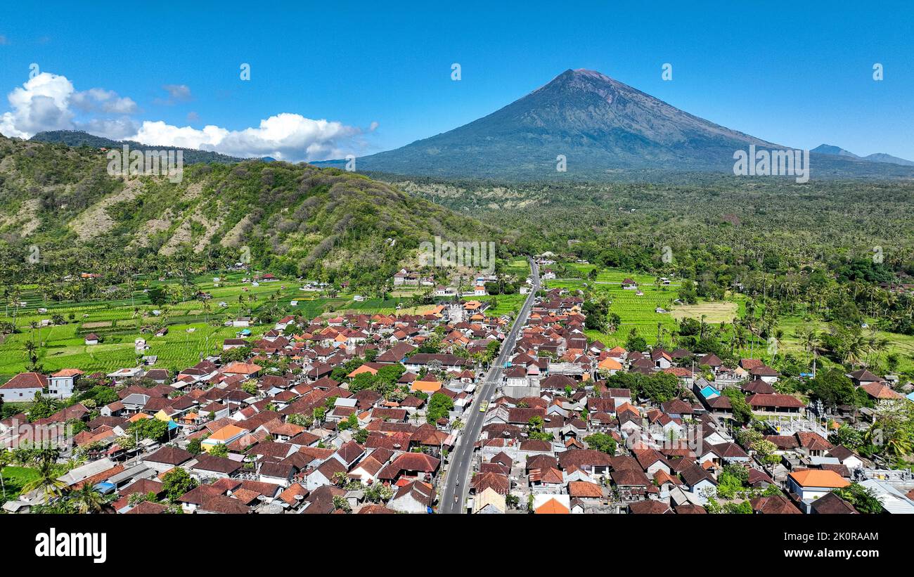 Aerial view volcanos bali light hi-res stock photography and images - Alamy