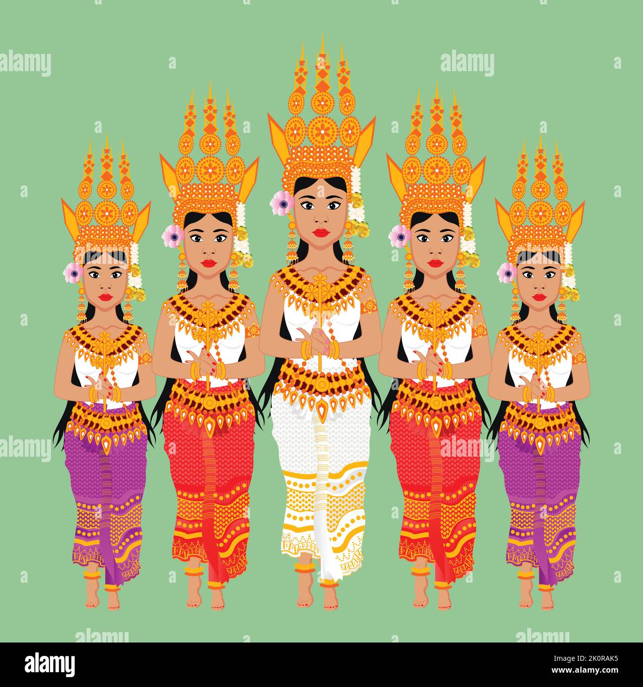 Apsara art design Stock Vector Images - Alamy