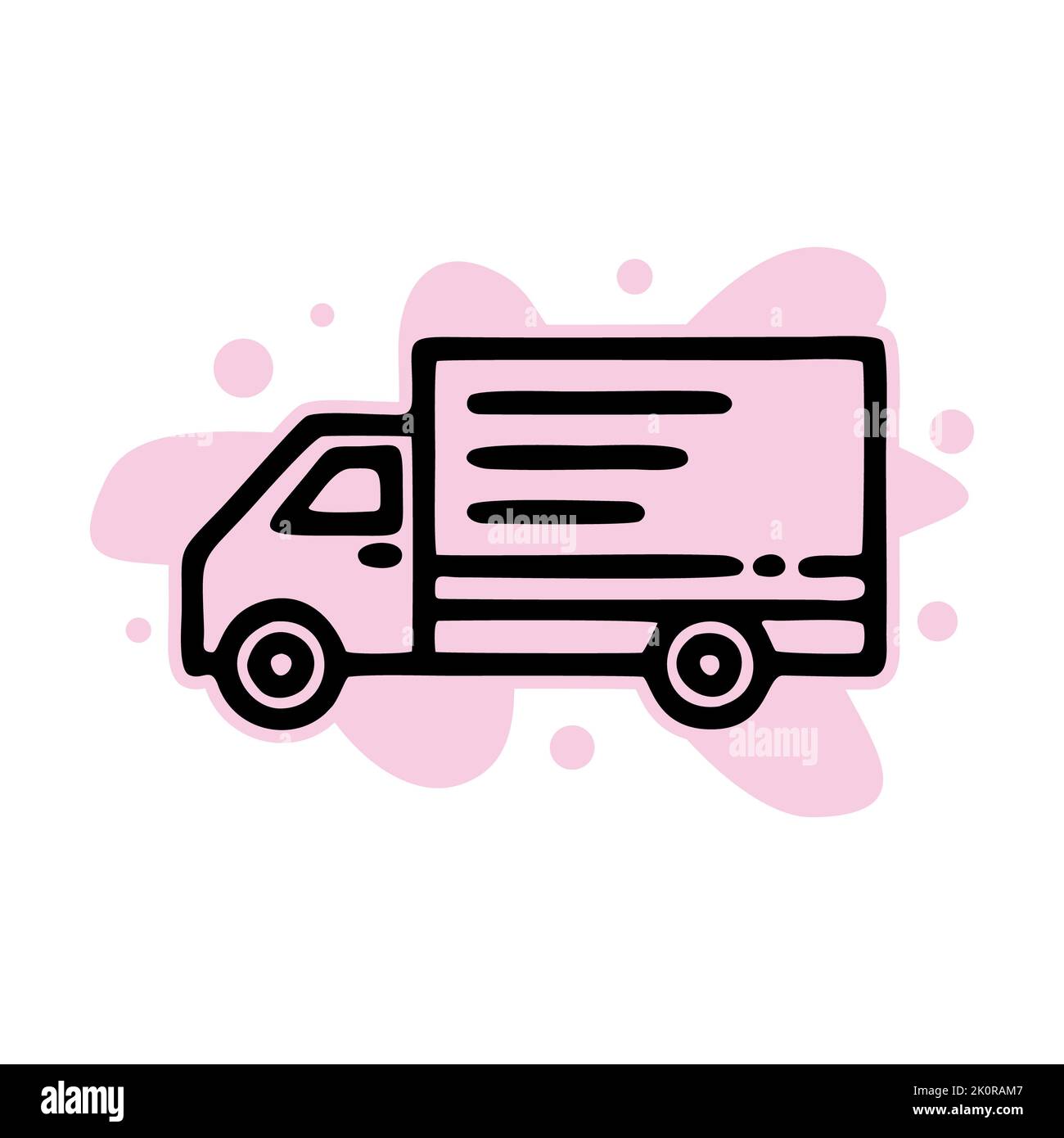 Delivery Truck Icon Pink