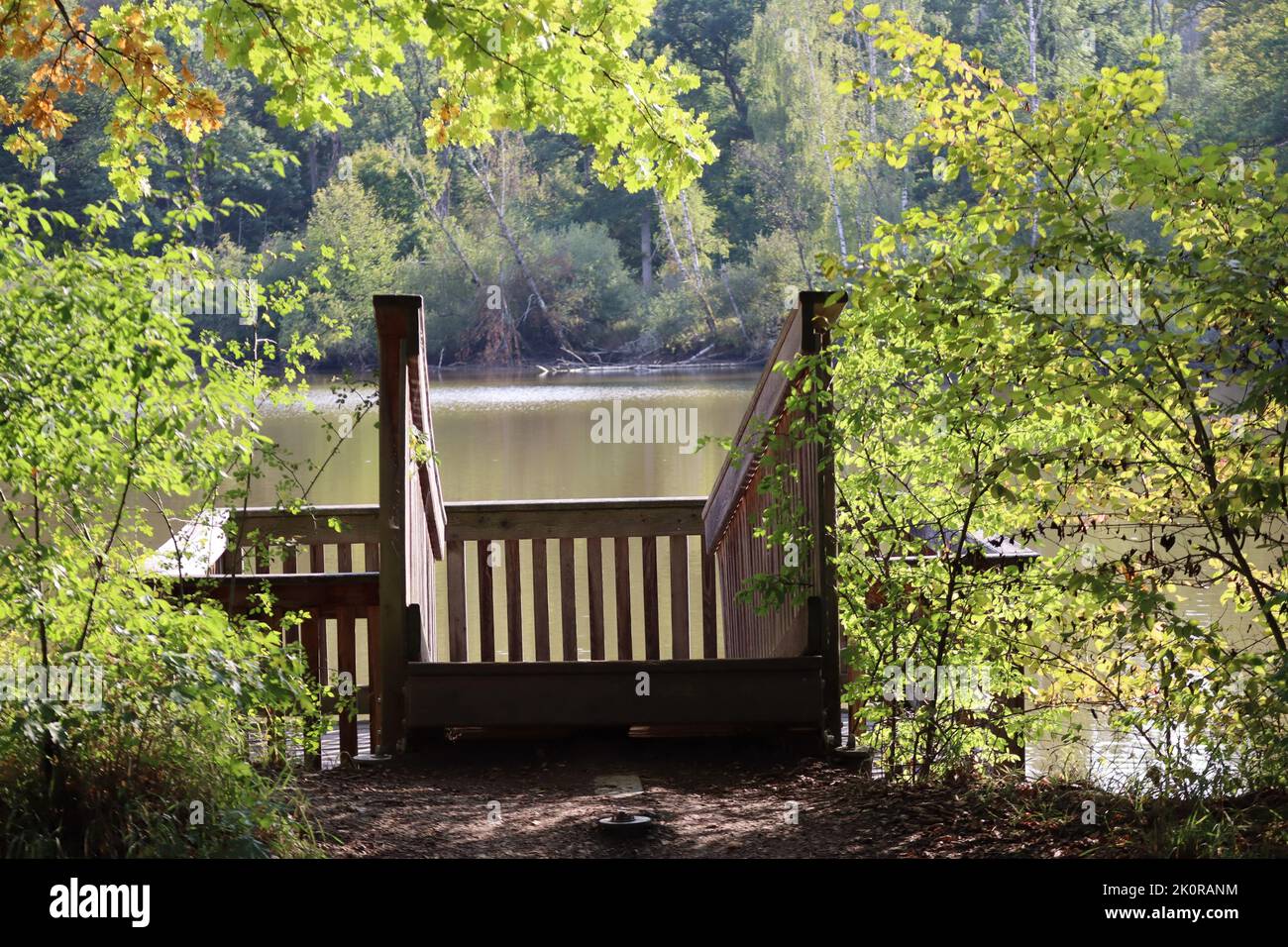 floating Viewing platform on a Lake Stock Photo - Alamy