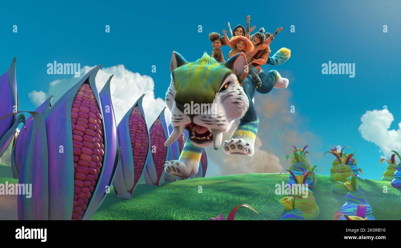 THE CROODS: FAMILY TREE, top, from left: Sandy Crood, Eep Crood (voice ...