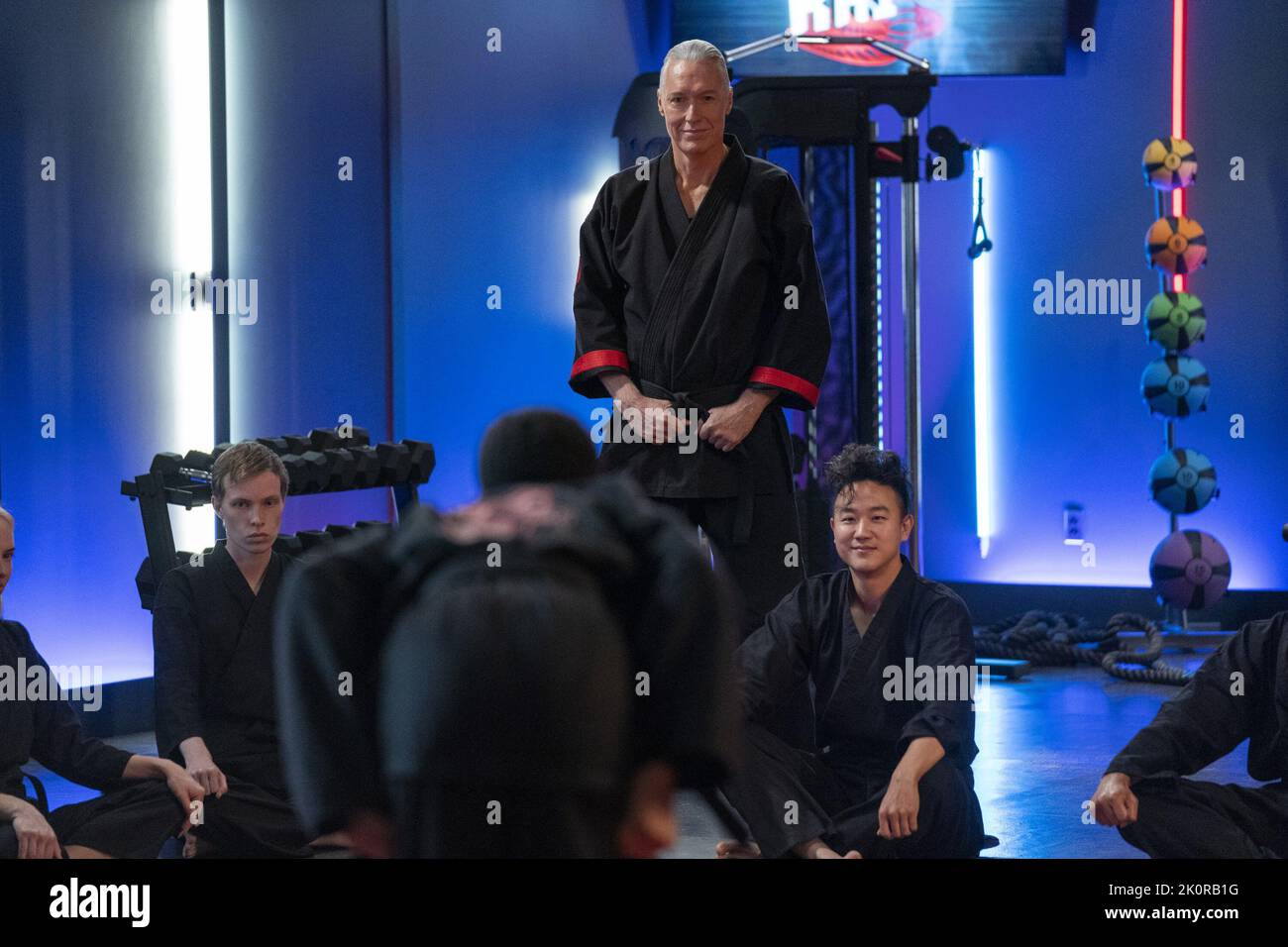 COBRA KAI, Thomas Ian Griffith (standing), Joe Seo (right), (Season 5 ...