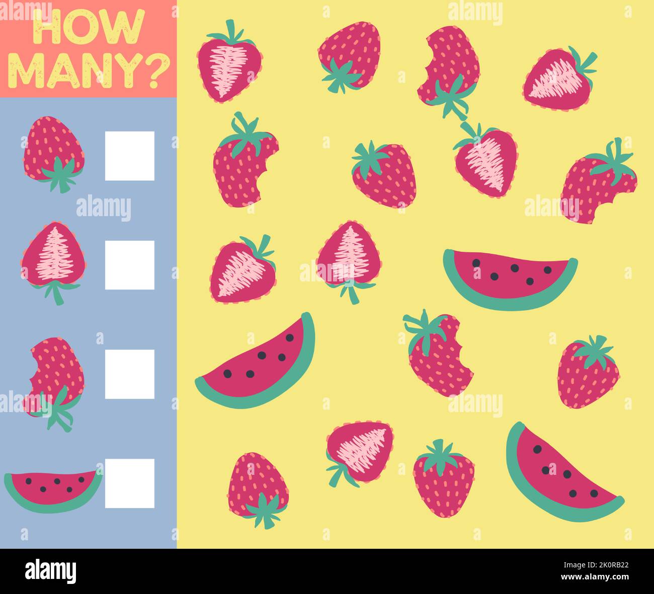 How many are they game. Counting fruit for preschool. Count the fruits ...
