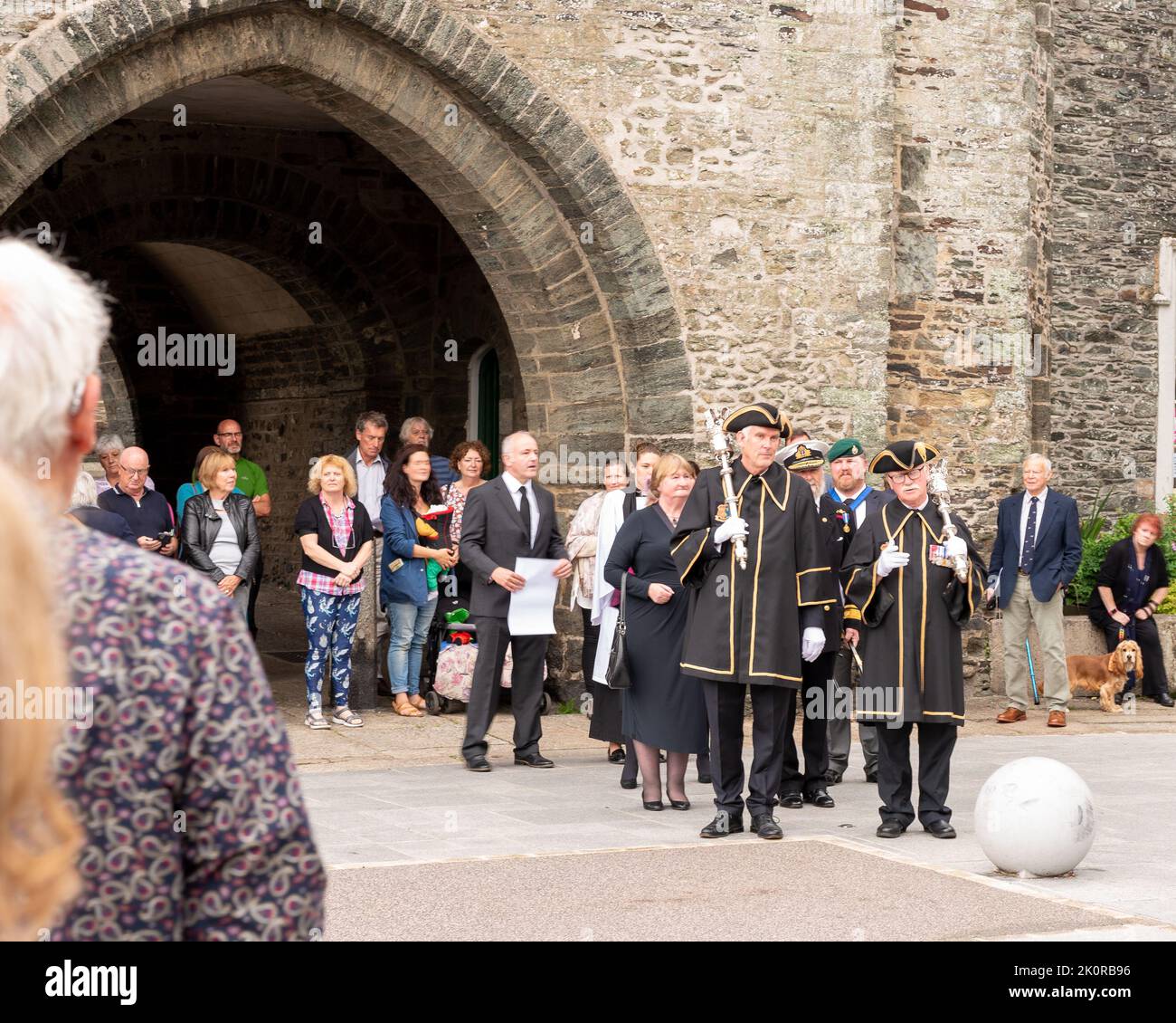 The Clerk to Tavistock Town Council, Carl Hearn, read the Proclamation ...