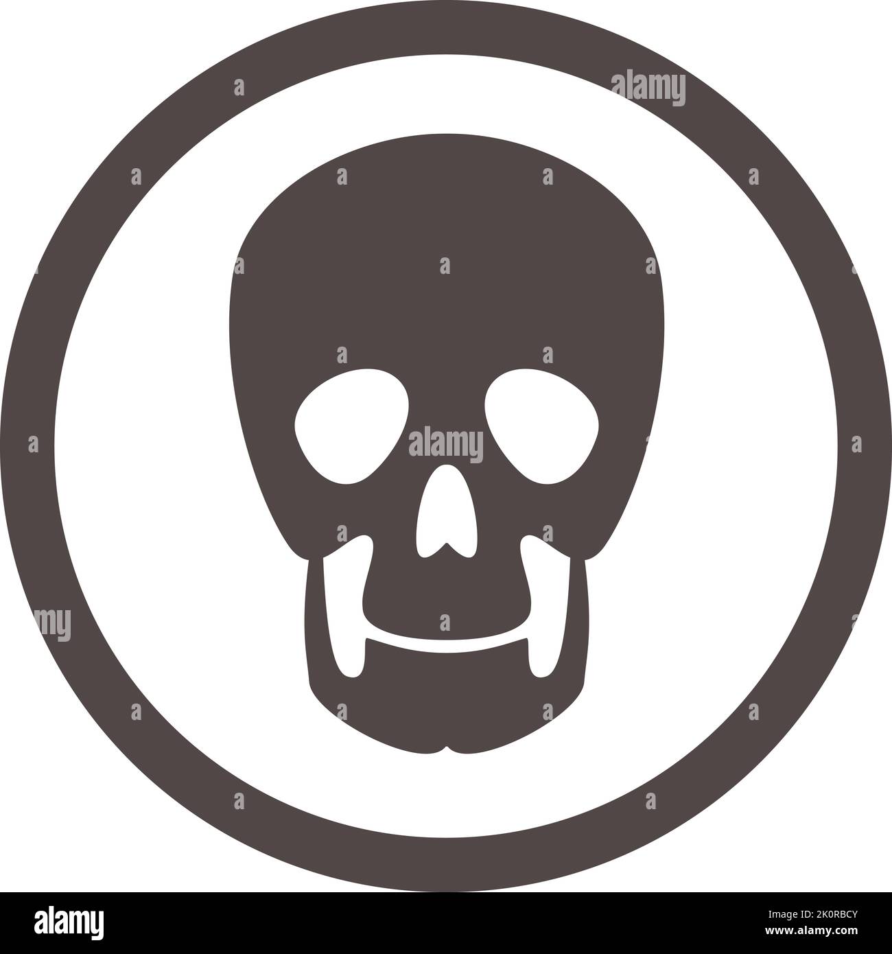Skull icon. Human head bone medical symbol Stock Vector Image & Art - Alamy