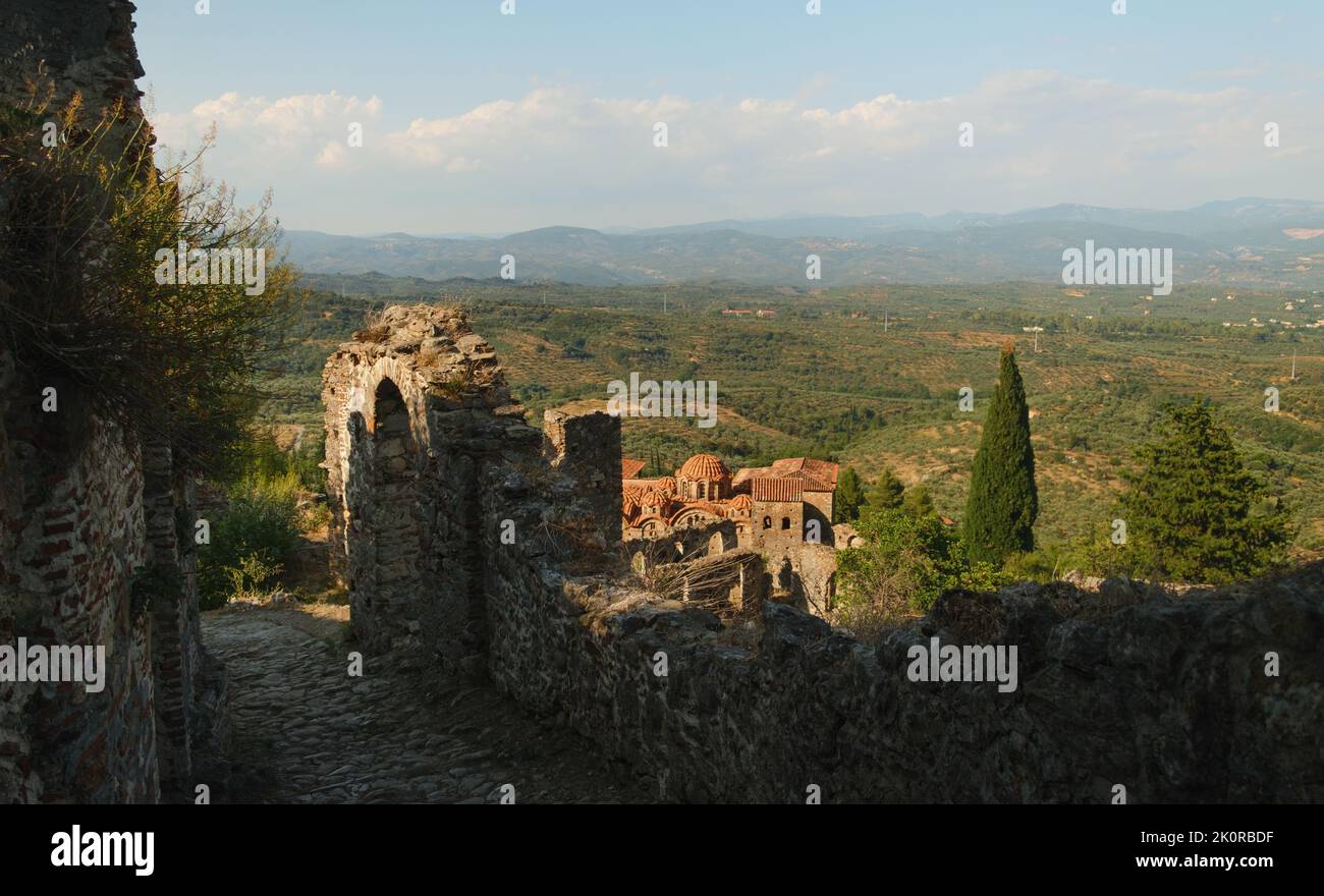 View from above at Mystras Stock Photo - Alamy