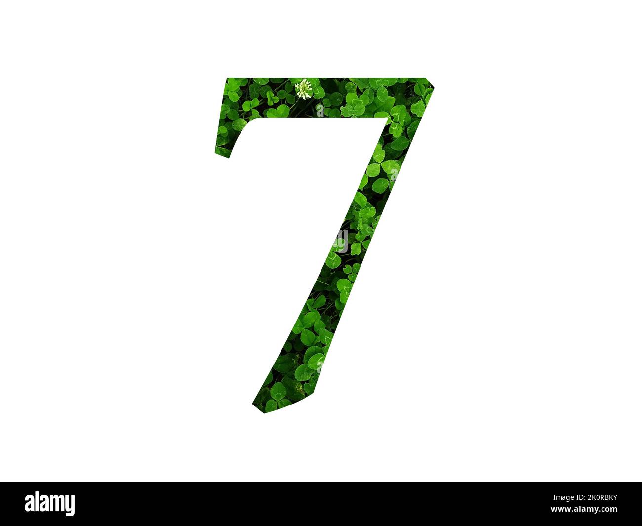 number 7 of the alphabet made with green leaf of a clover field. made ... number 7 of the alphabet made with green leaf of a clover field. made ...