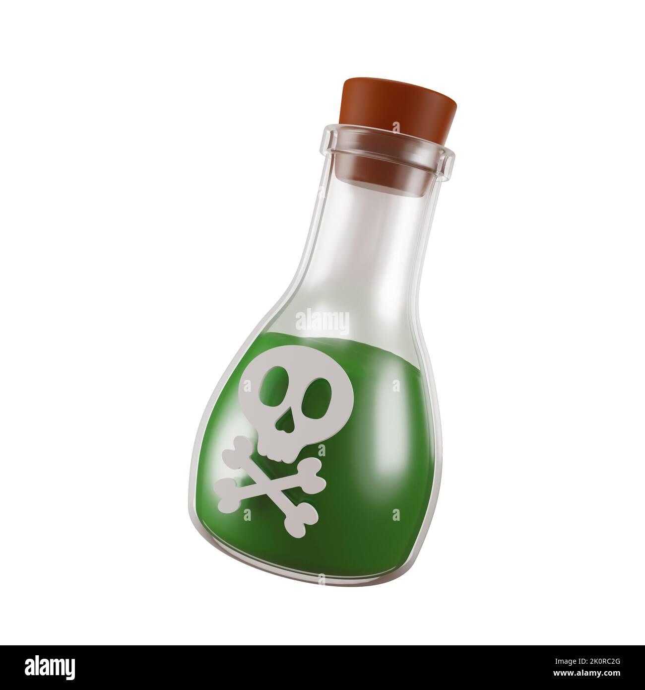 3d rendering of poison halloween icon Stock Photo - Alamy