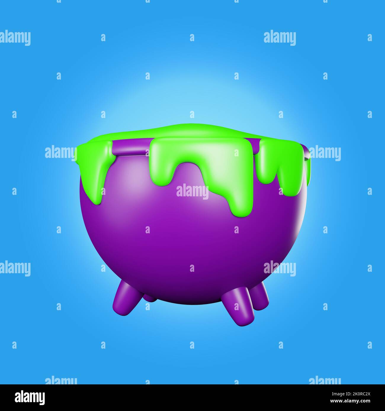 3d render magic cauldron halloween icon Stock Photo - Alamy