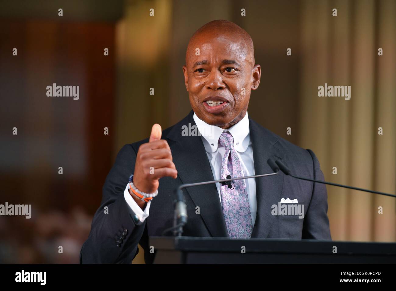 Mayor Eric Adams attends the James Earl Jones Theater dedication ...